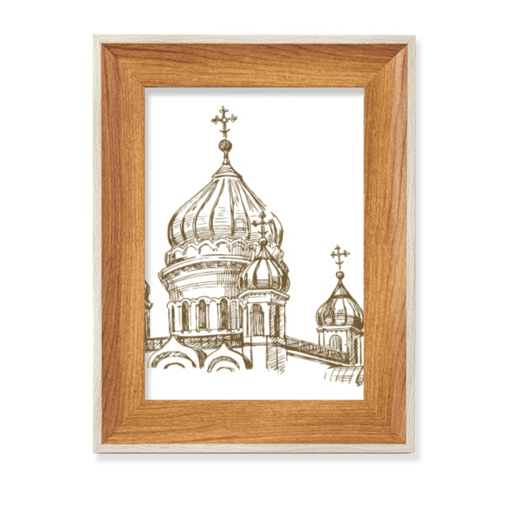 Landmark Sketch Landscape Desktop Wooden Photo Frame Display Picture ...