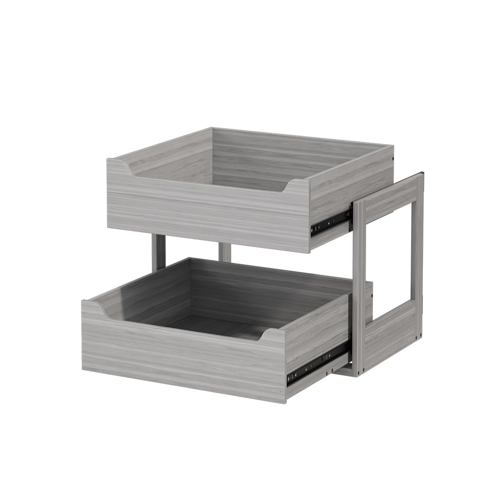 Landmok Pull Out Drawers For Cabinets, 18" W D 17" H Slide Out Wooden ...