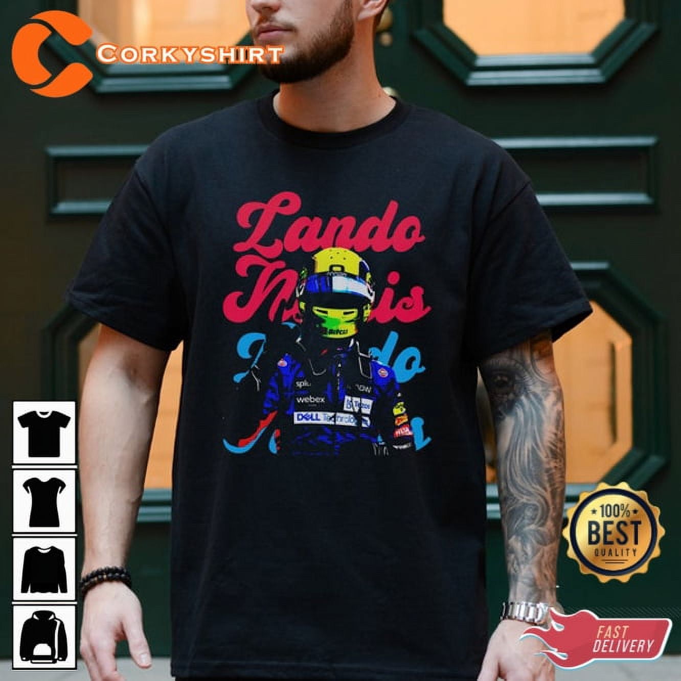 Lando Norris Driver Racing Championship Formula One Graphic Design Neon ...