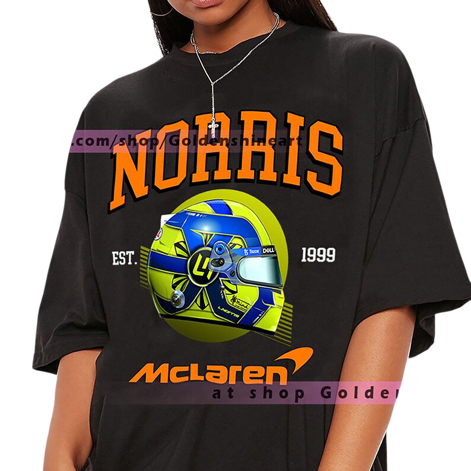 Lando Norris Formula One Retro Unisex Classic 2D T-Shirt - Vintage Racing Team Mclaren Ric 3 Fan ...