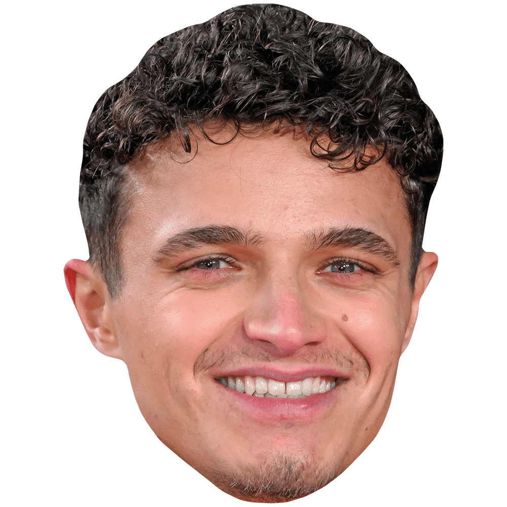 Lando Norris (Goatee) Celebrity Mask, Flat Card Face, Fancy Dress Mask ...