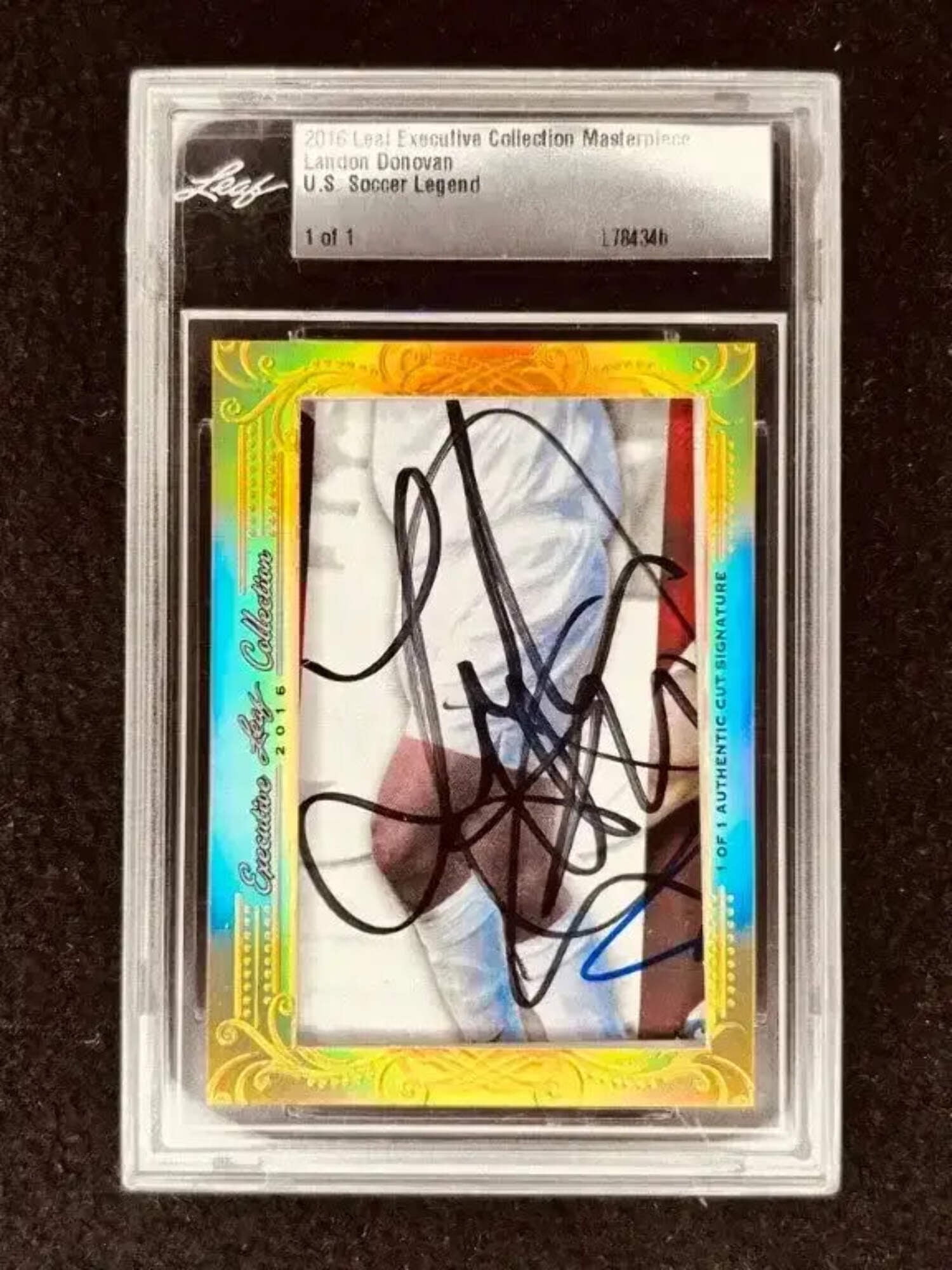 Landon Donovan 2016 Leaf Masterpiece Cut Signature certified autograph ...