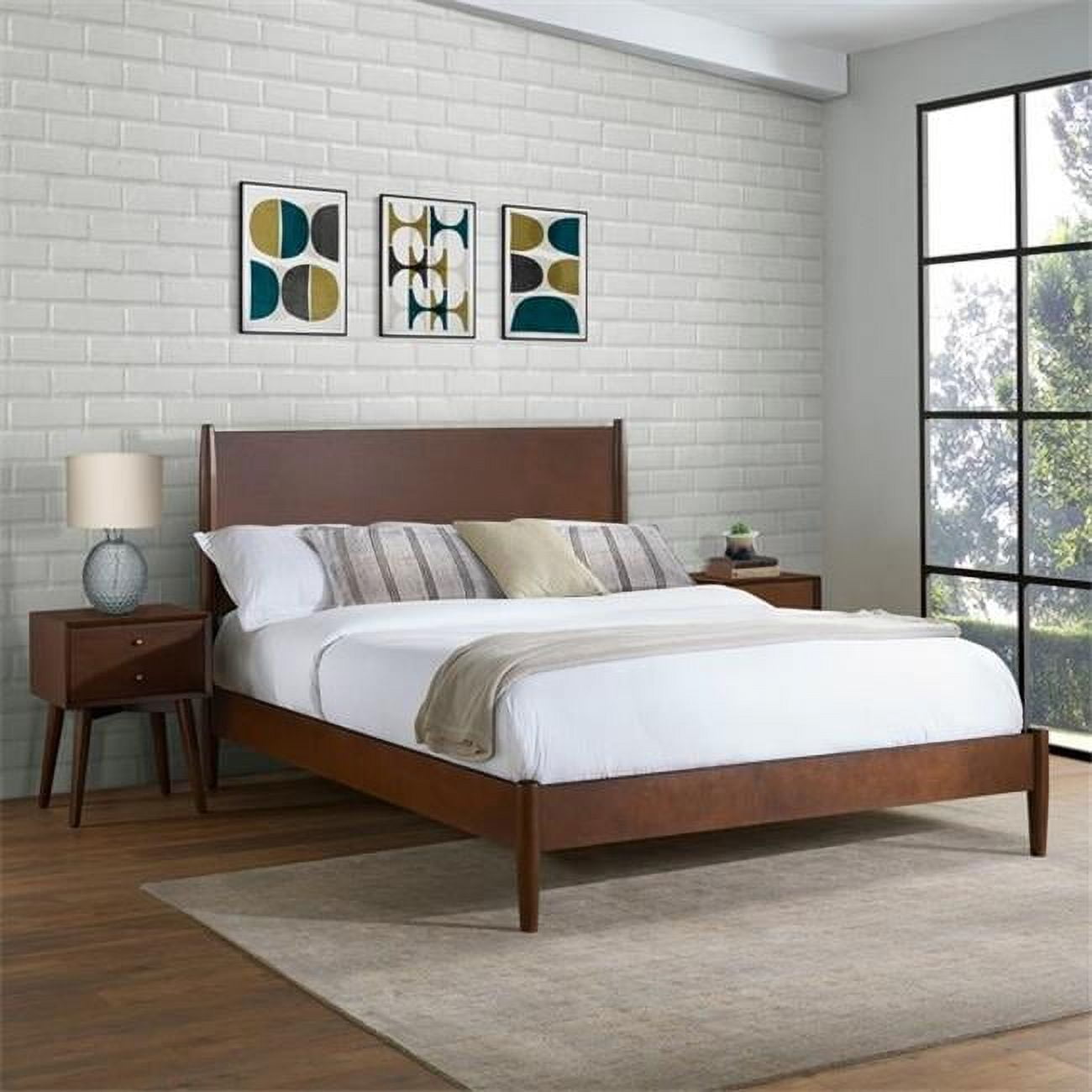 Landon Full Queen Bedset - Mahogany - Walmart.com