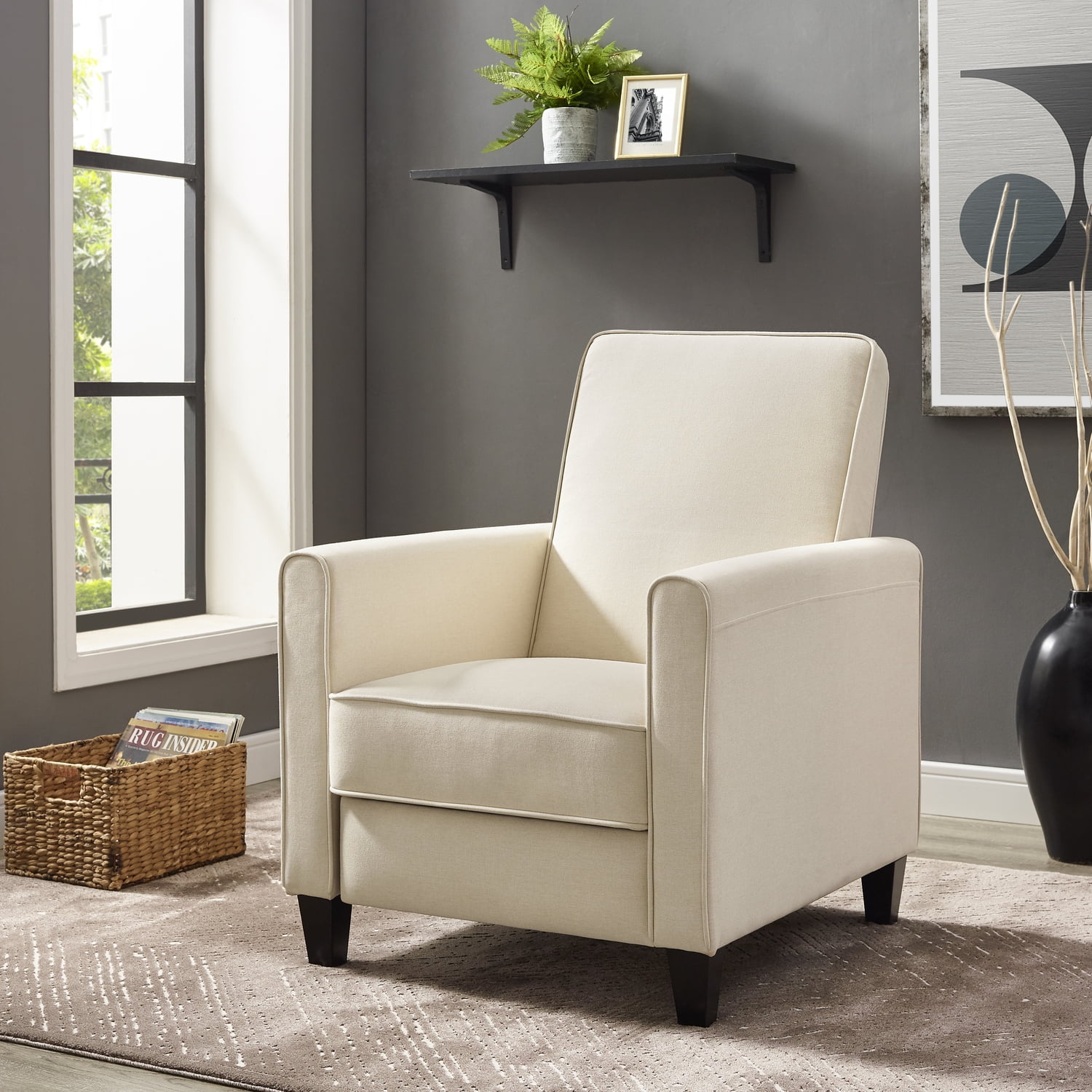 Landon Push Back Recliner Upholstered Club Chair by Naomi Home-Color ...