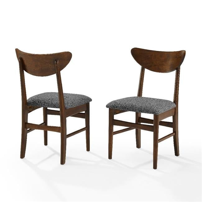 Landon Wood 2 Dining Chairs With Upholstered Seat, Mahogany - 2 Piece ...