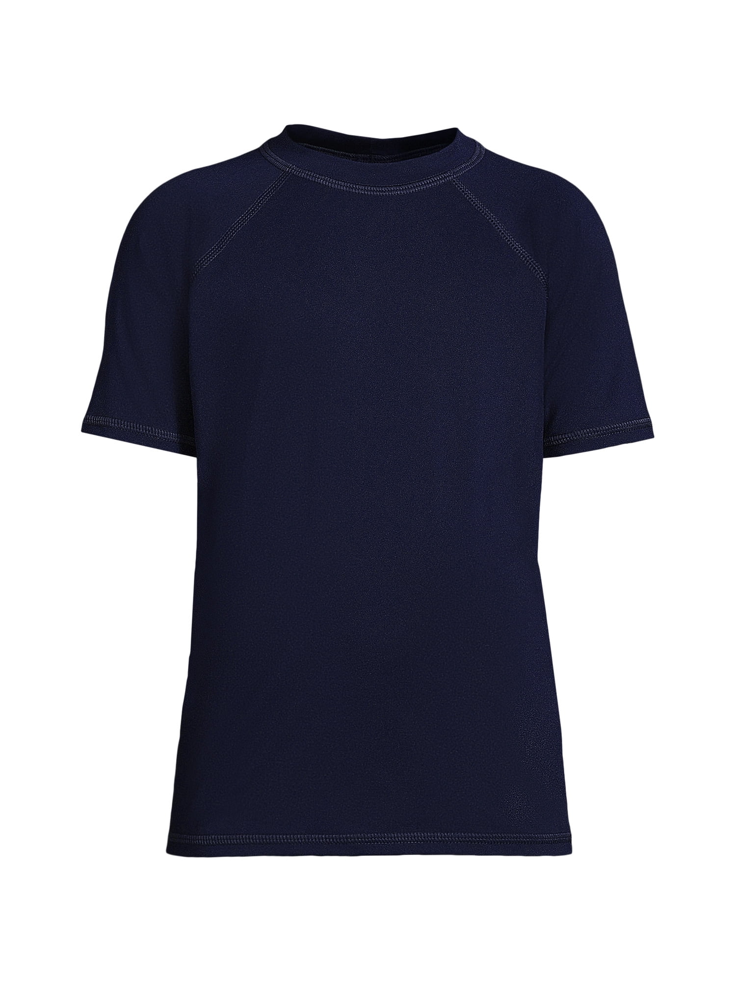 Lands' End Boys Chlorine Resistant Short Sleeve Crew Neck UPF 50 Rash ...
