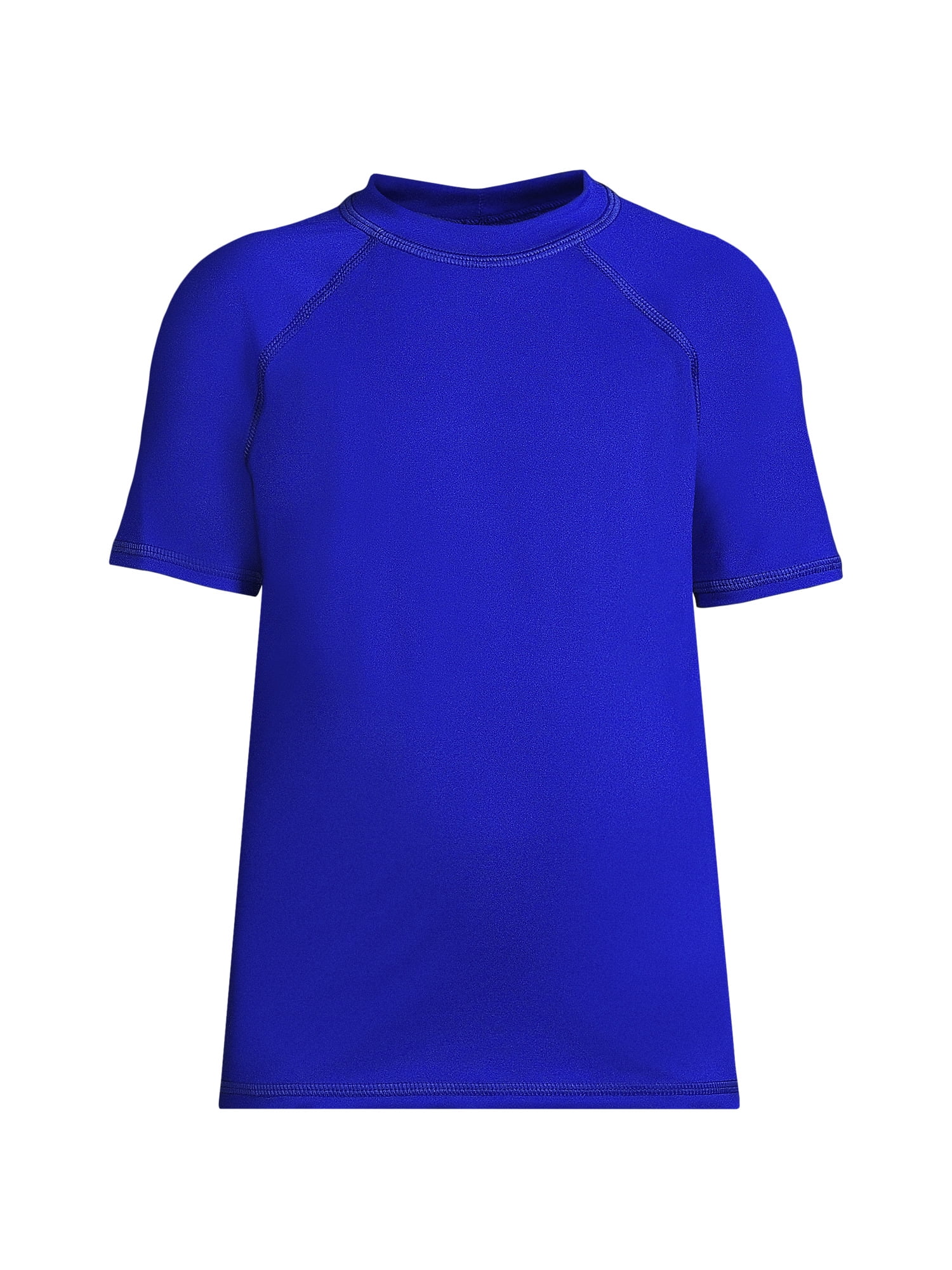 Lands' End Boys Chlorine Resistant Short Sleeve Crew Neck UPF 50 Rash ...