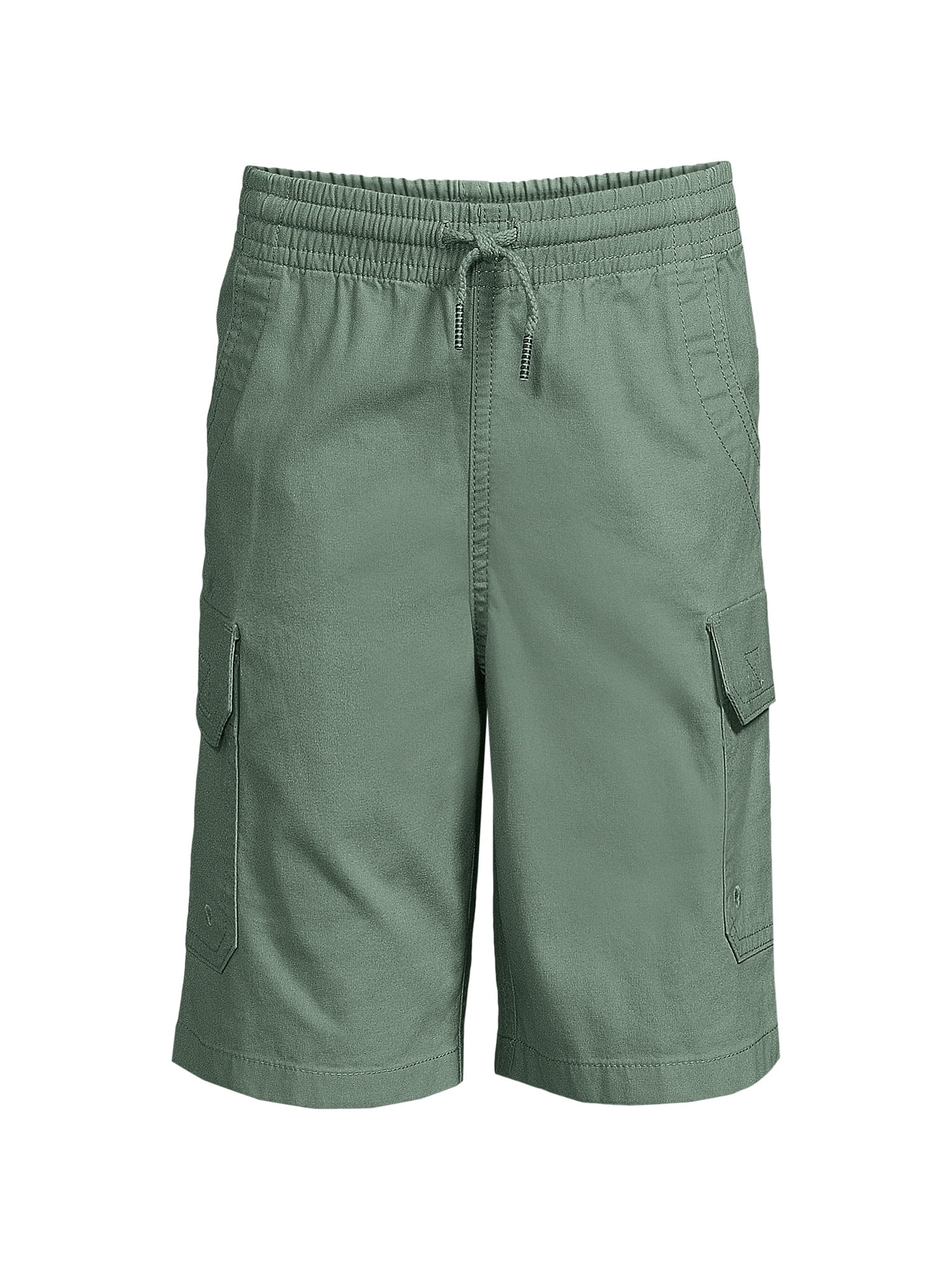 Lands' End Boys Husky Stretch Canvas Utility Cargo Shorts - Walmart.com