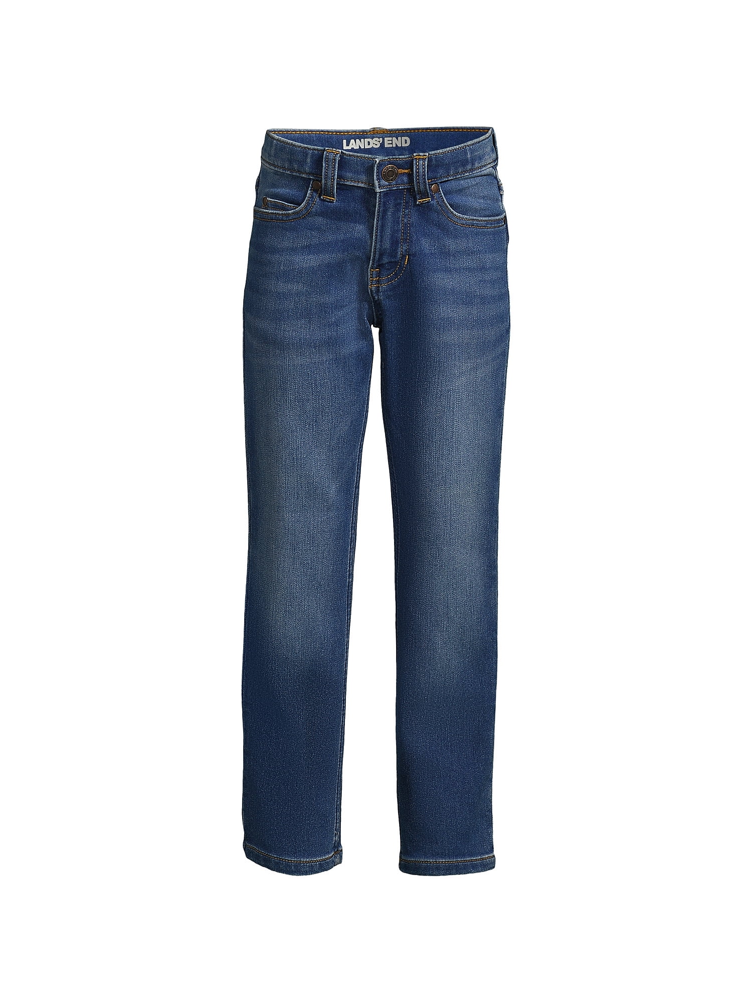 Lands' End Boys Iron Knee Straight Leg Ultra Soft Jeans - Walmart.com
