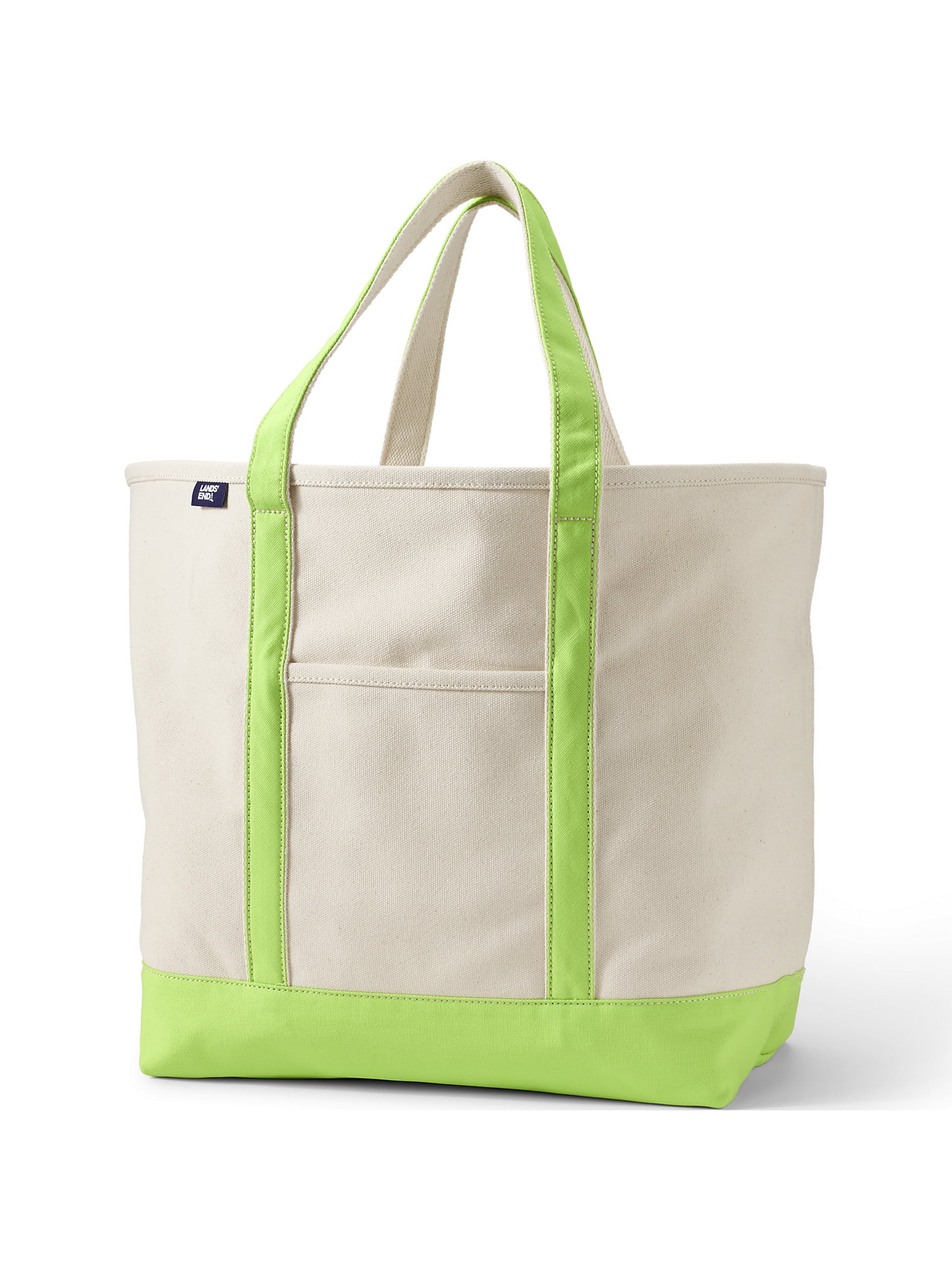 Lands' End Extra Large Natural 5 Pocket Open Top Canvas Tote Bag ...