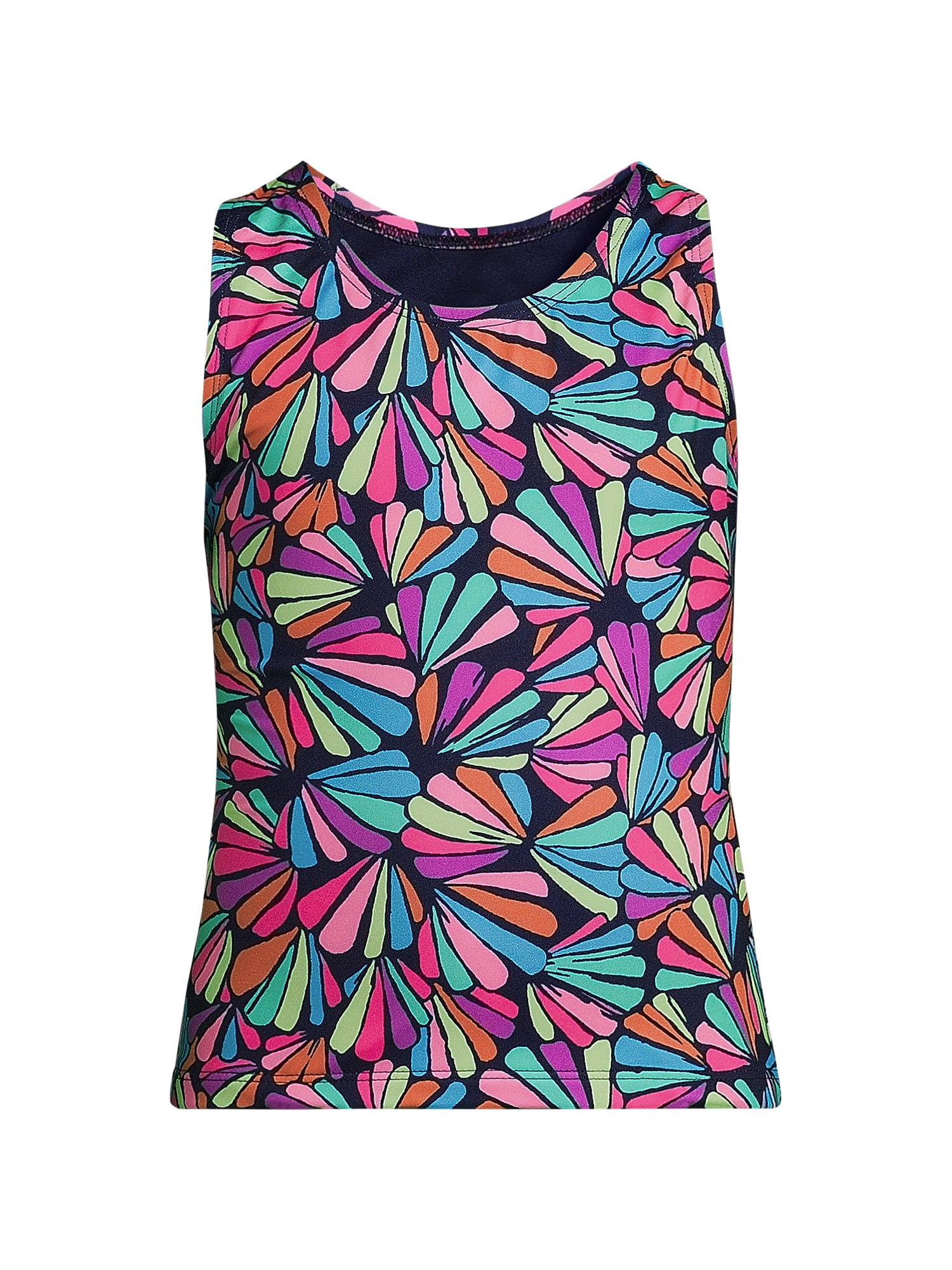 Lands' End Girls Chlorine Resistant Racer Back Tankini Swim Top ...