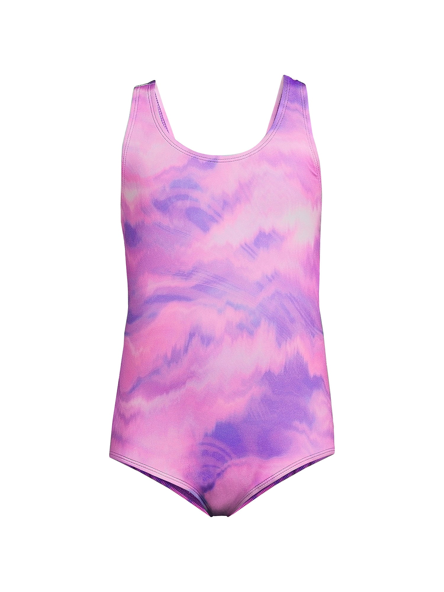 Lands' End Girls One Piece UPF 50 Tugless Swimsuit - Walmart.com
