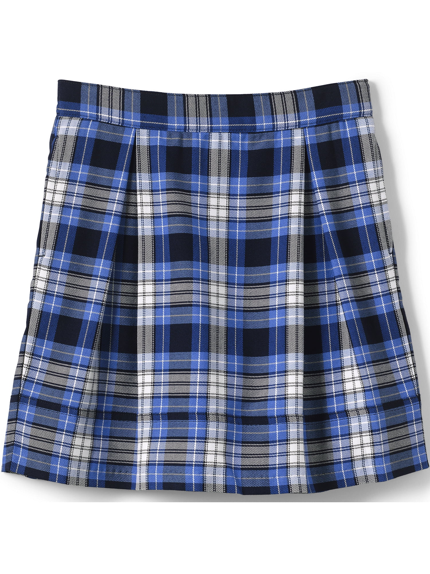 Lands' End Girls Plaid Pleated Skort Top of Knee - Walmart.com
