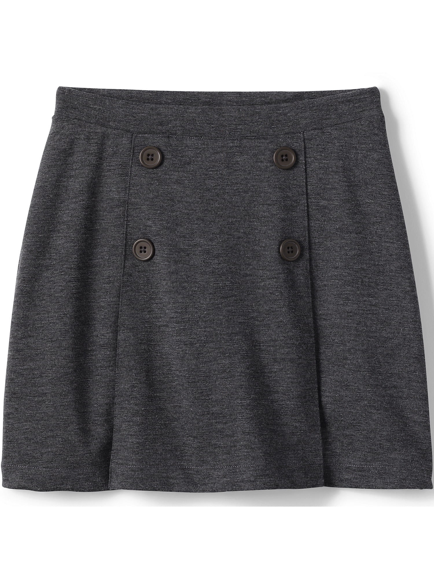 Lands' End Girls Ponte Button Front Skort Above the Knee - Walmart.com