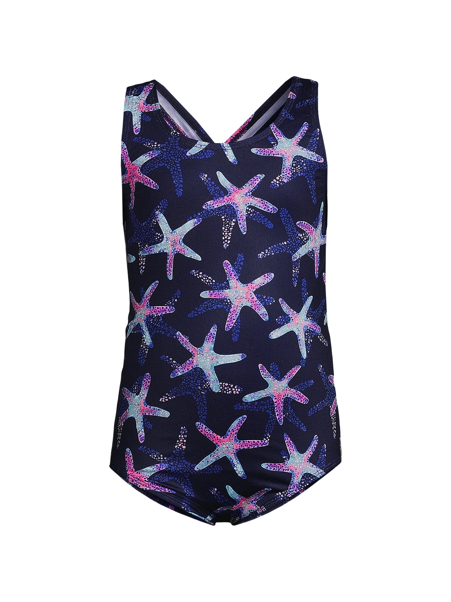 Lands' End Girls Slim Chlorine Resistant One Piece UPF 50 Swimsuit ...