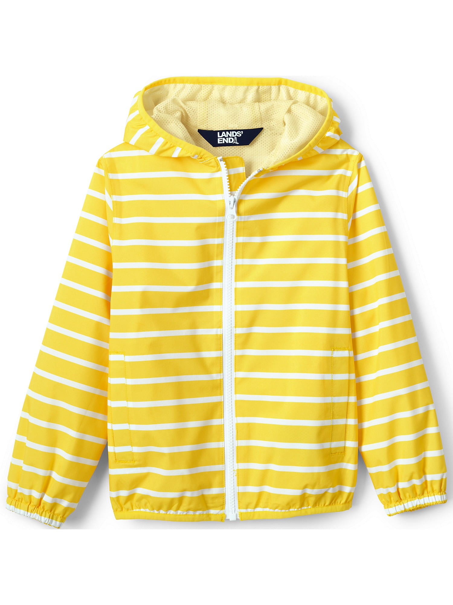 Lands' End Kids Waterproof Hooded Packable Rain Jacket - Walmart.com