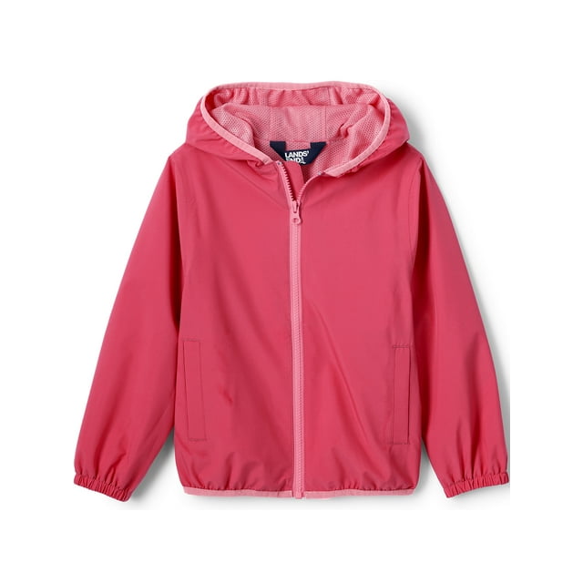 Lands' End Kids Waterproof Hooded Packable Rain Jacket - Walmart.com
