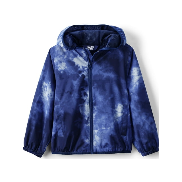 Lands' End Kids Waterproof Hooded Packable Rain Jacket - Walmart.com