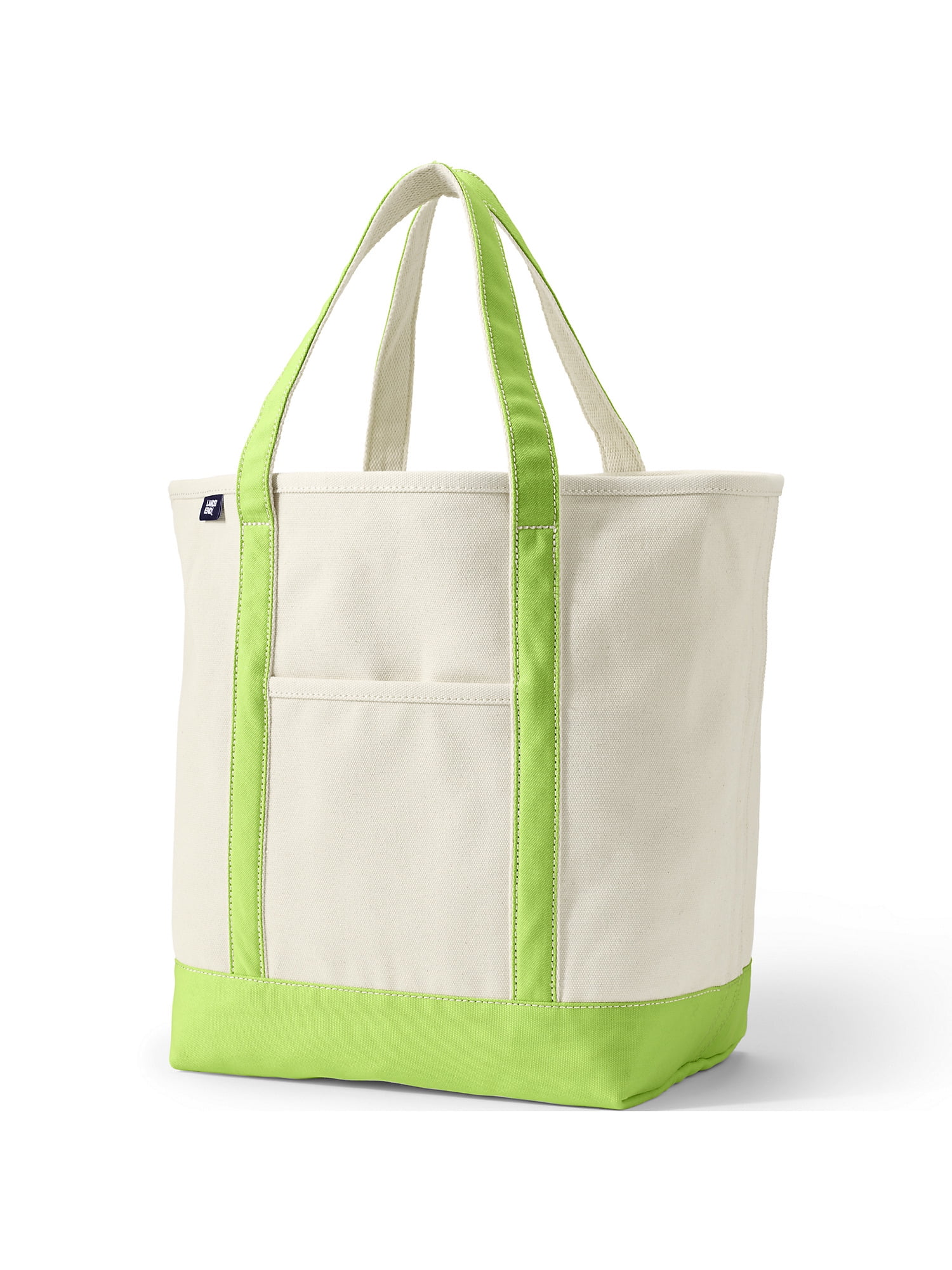 Lands' End Large Natural 5 Pocket Open Top Canvas Tote Bag - Walmart.com