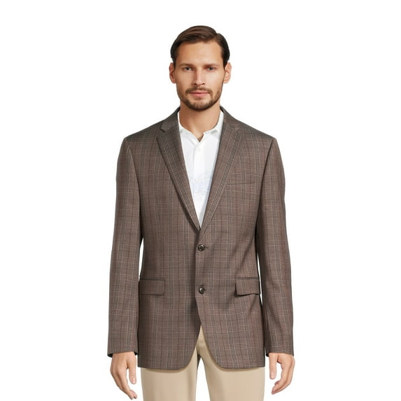 Lands' End Men's All Spice and Deep Sea Navy Plaid Sport Coat - Walmart.com