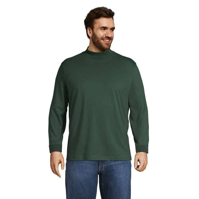 Lands End Mens Big Super T Mock Turtleneck