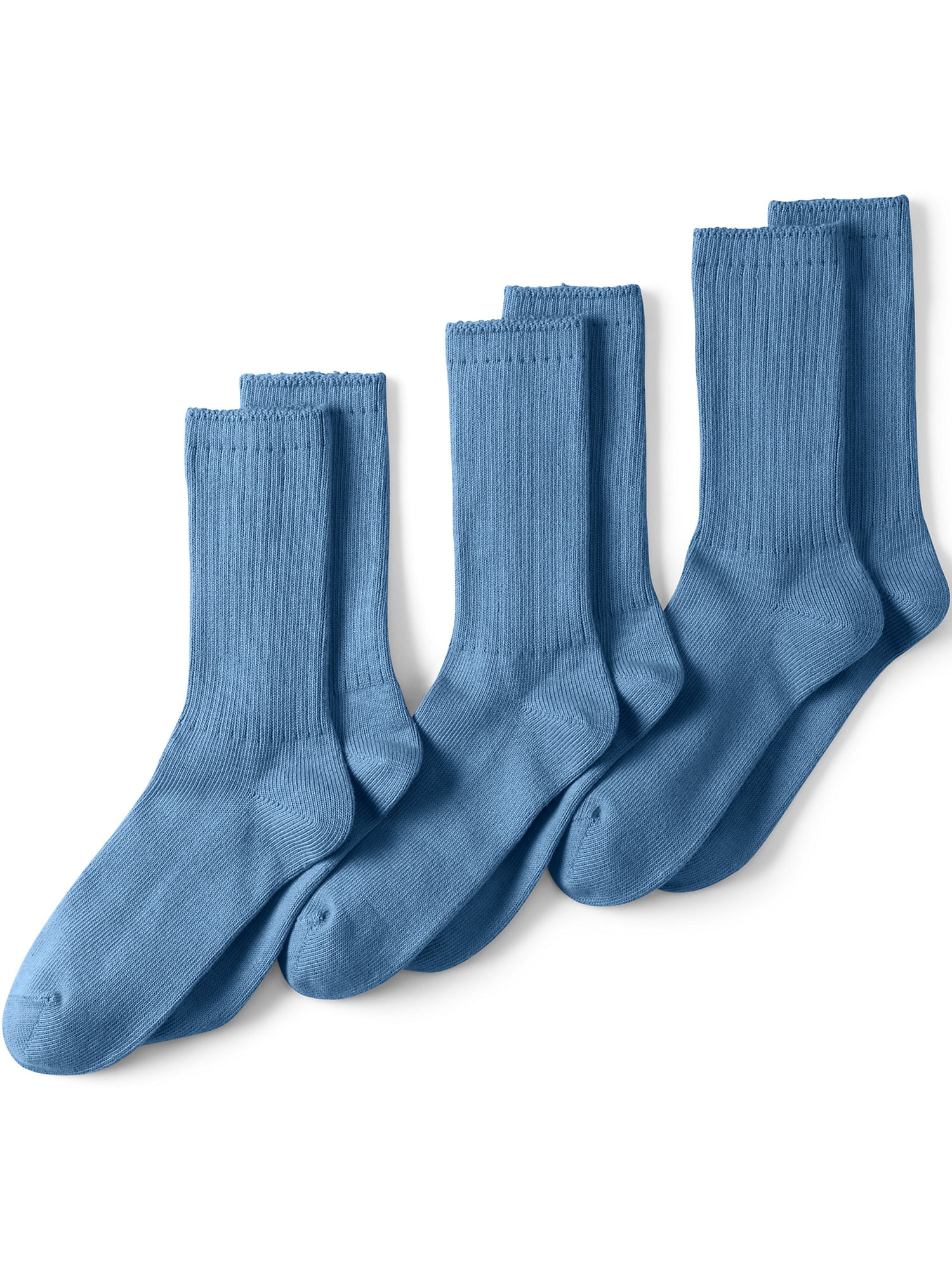 Lands' End Men's Crew Socks 3 Pack - Walmart.com