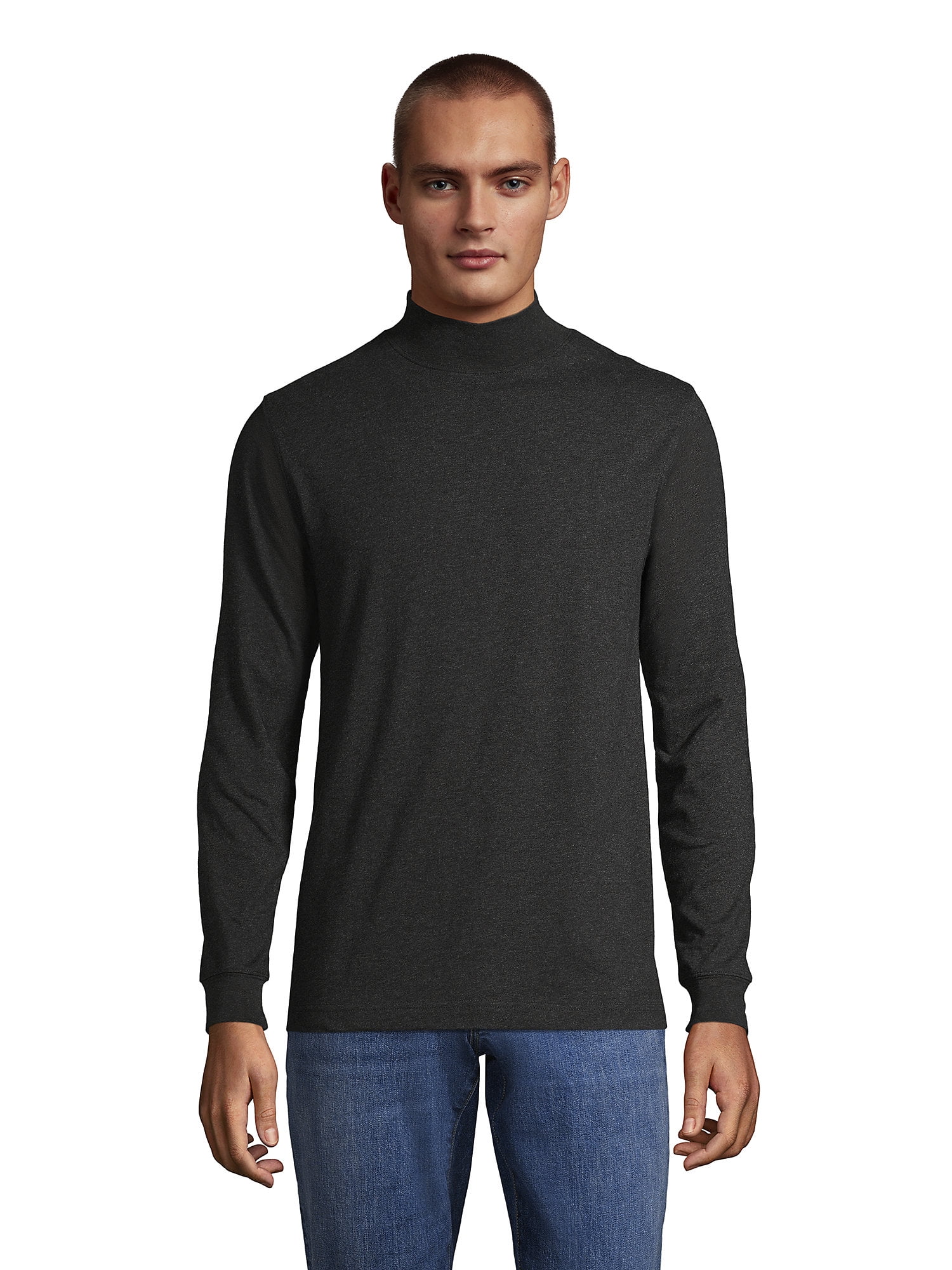 Lands End Mens Super T Mock Turtleneck