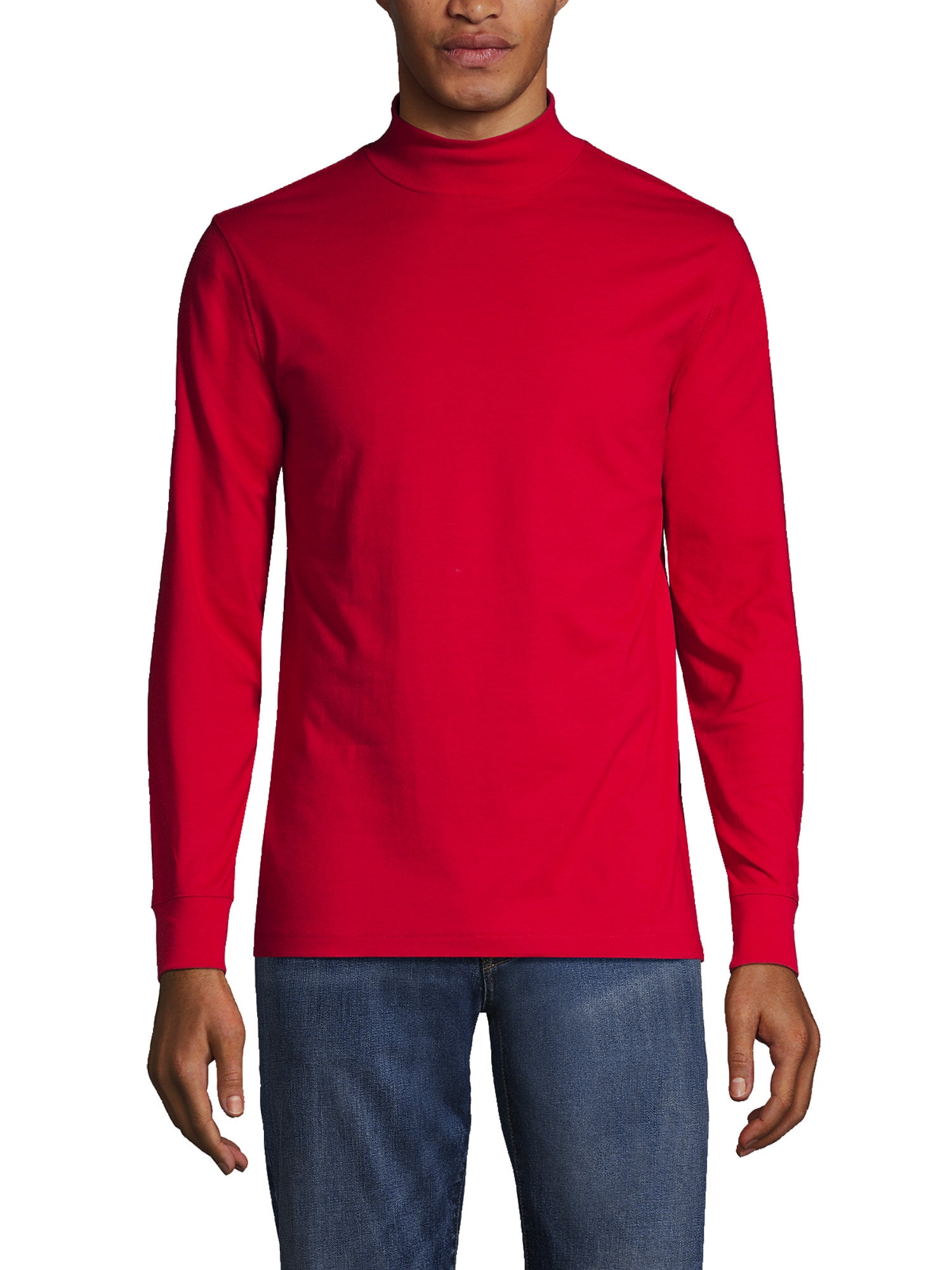 Lands End Mens Super T Mock Turtleneck