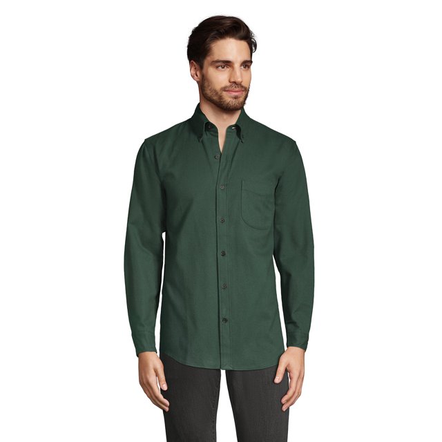 Lands' End Men's Traditional Fit Flagship Flannel Shirt - Walmart.com