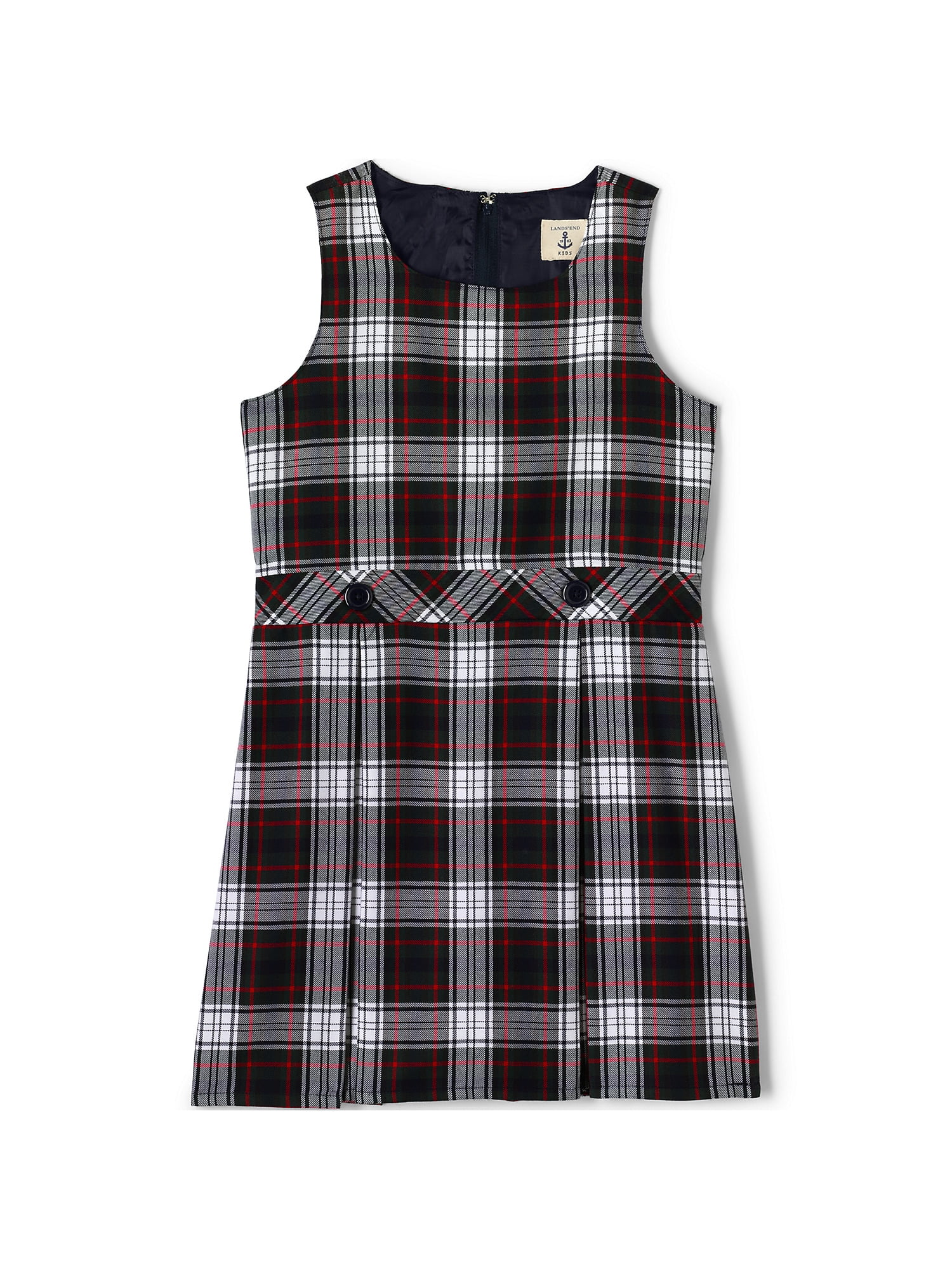 Lands' End School Uniform Girls Plaid Jumper Top of Knee - Walmart.com
