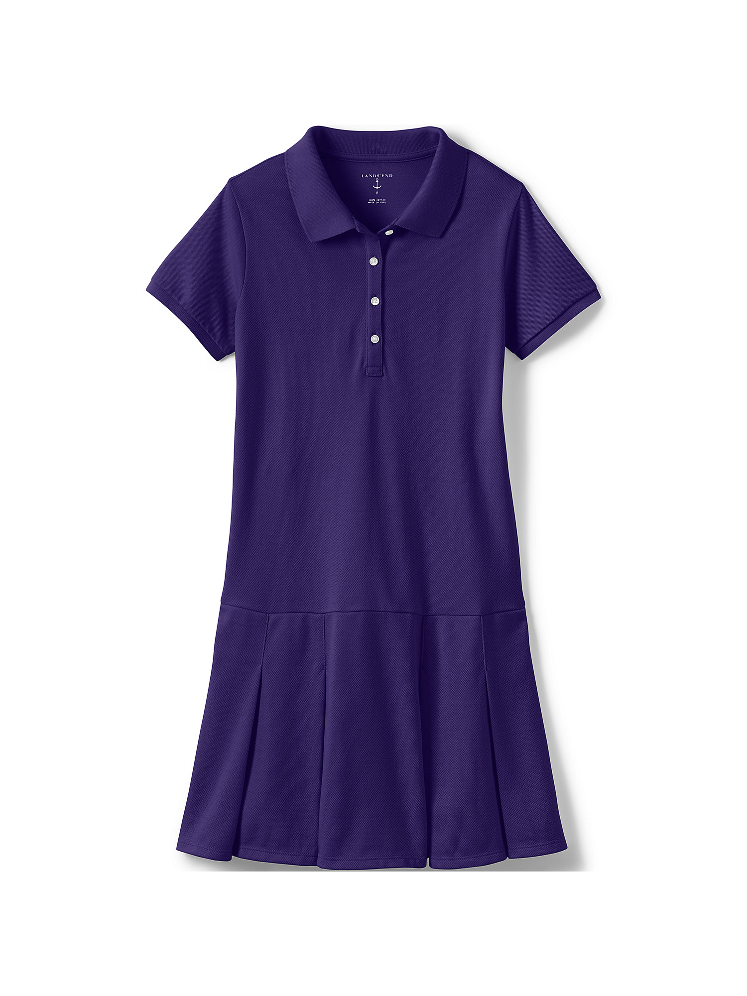 Lands' End School Uniform Girls Short Sleeve Mesh Polo Dress at the ...