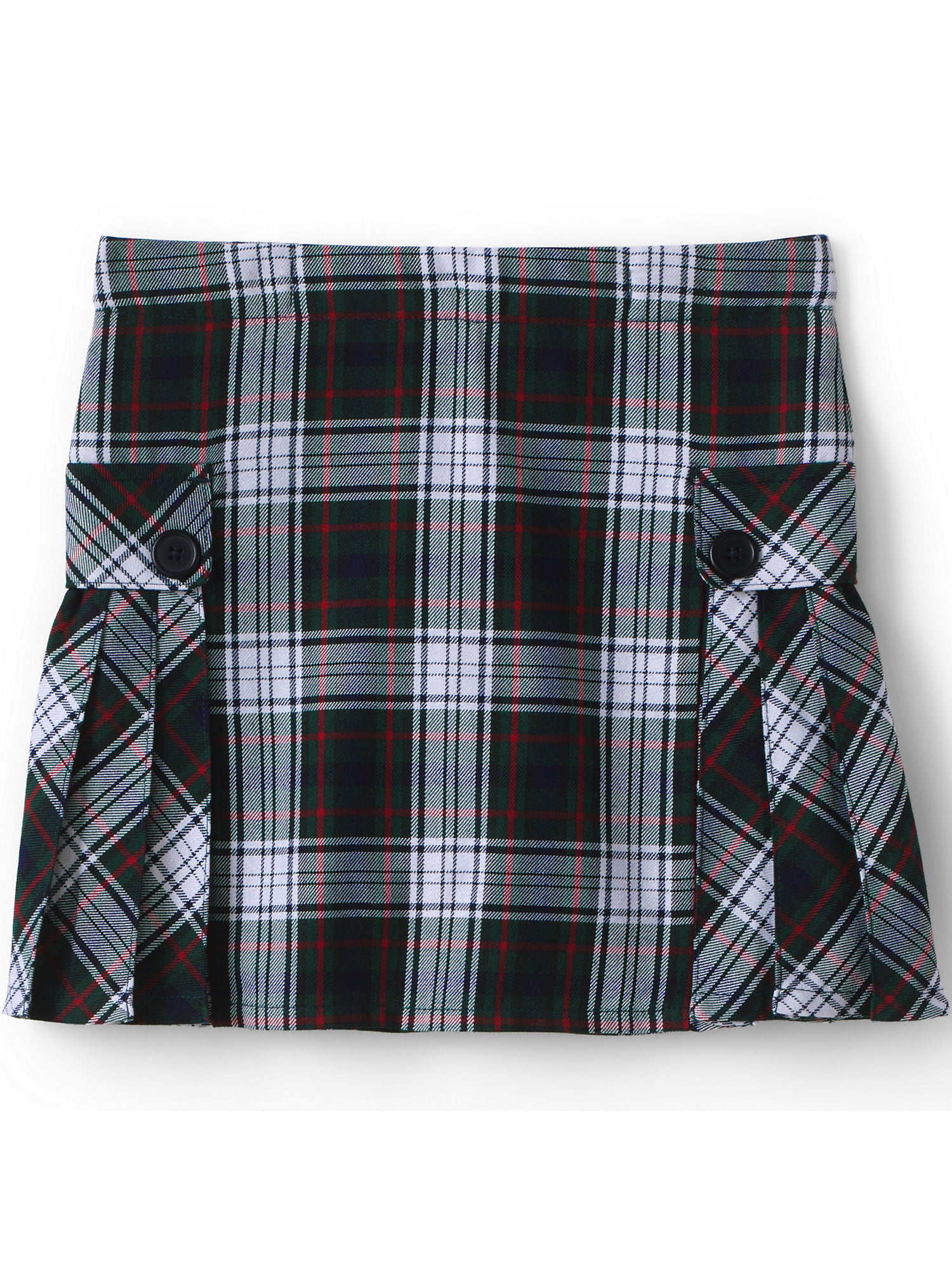 Lands' End School Uniform Girls Side Pleat Plaid Skort Above the Knee ...