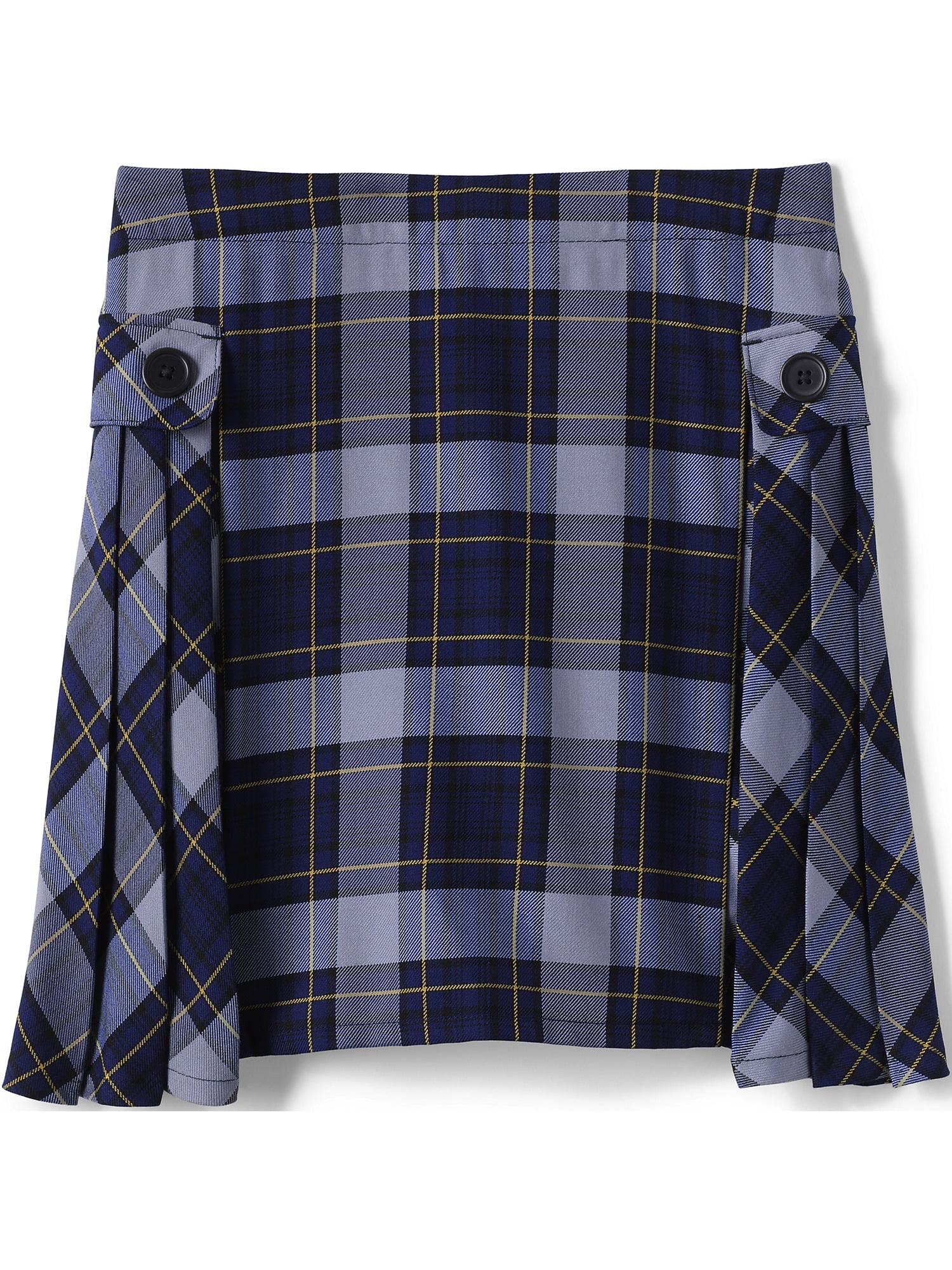 Lands' End School Uniform Girls Side Pleat Plaid Skort Above the Knee ...