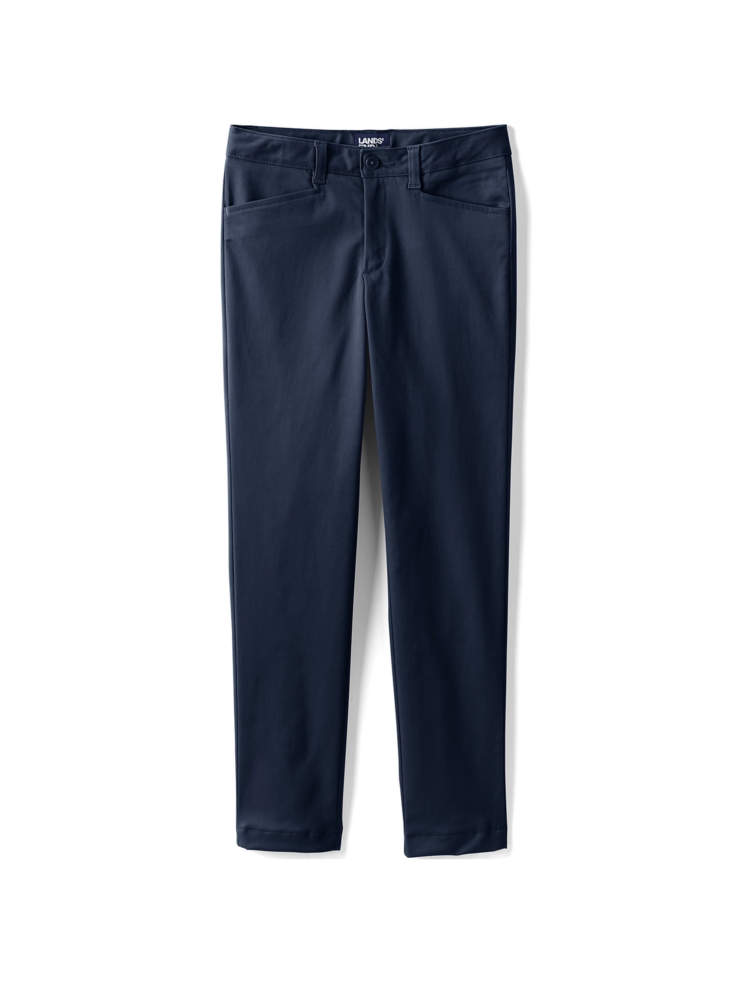 Lands' End School Uniform Girls Slim Fit Stretch Chino Pants - Walmart.com