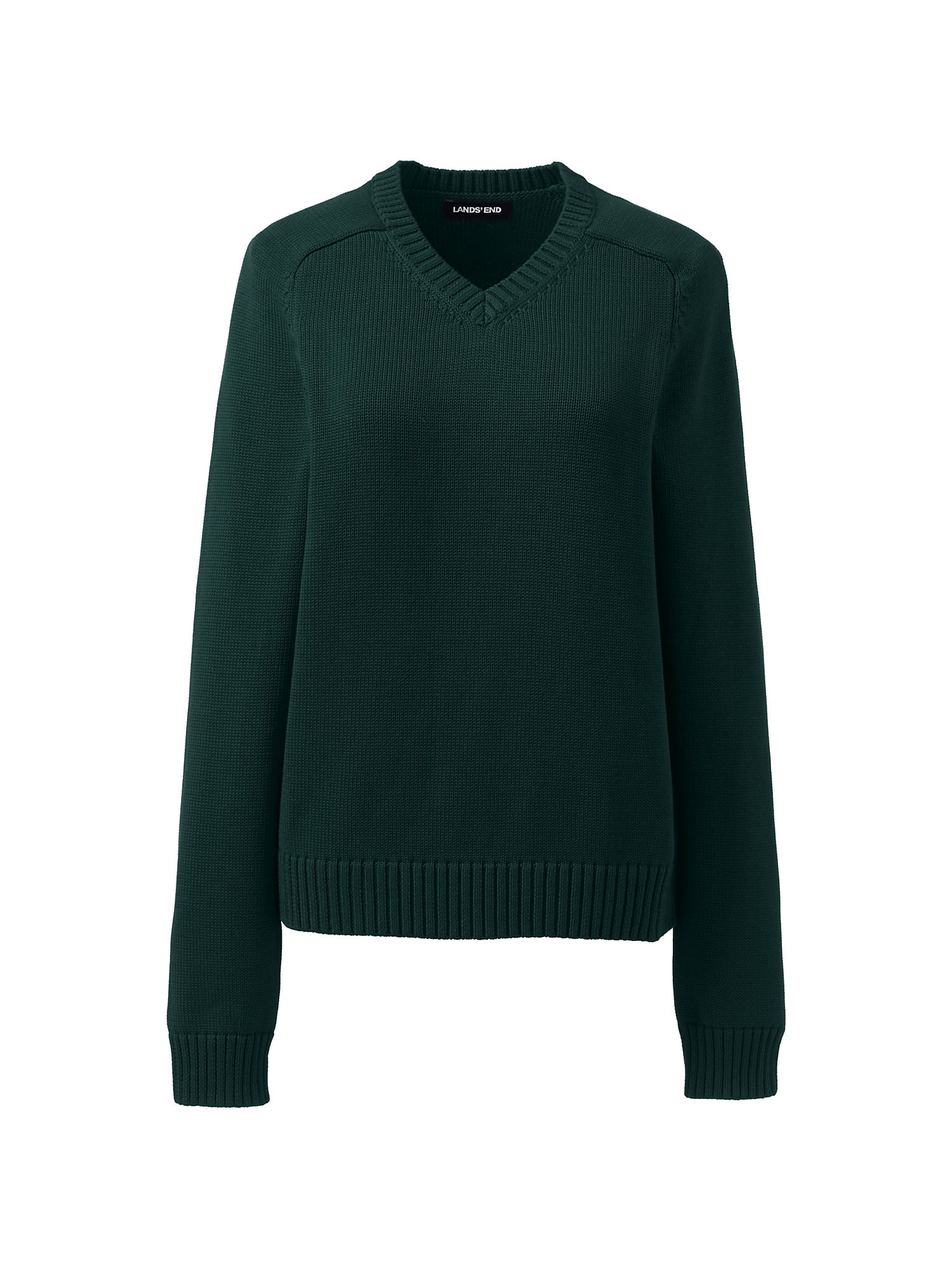 Lands' End School Uniform Women's Cotton Modal V-neck Sweater - Walmart.com