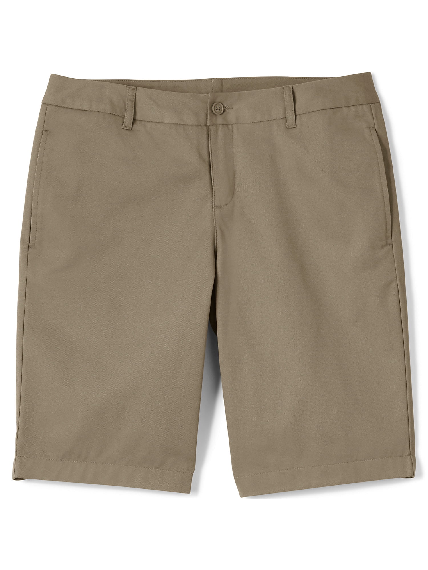 Lands' End School Uniform Women's Plain Front Blend Chino Shorts ...