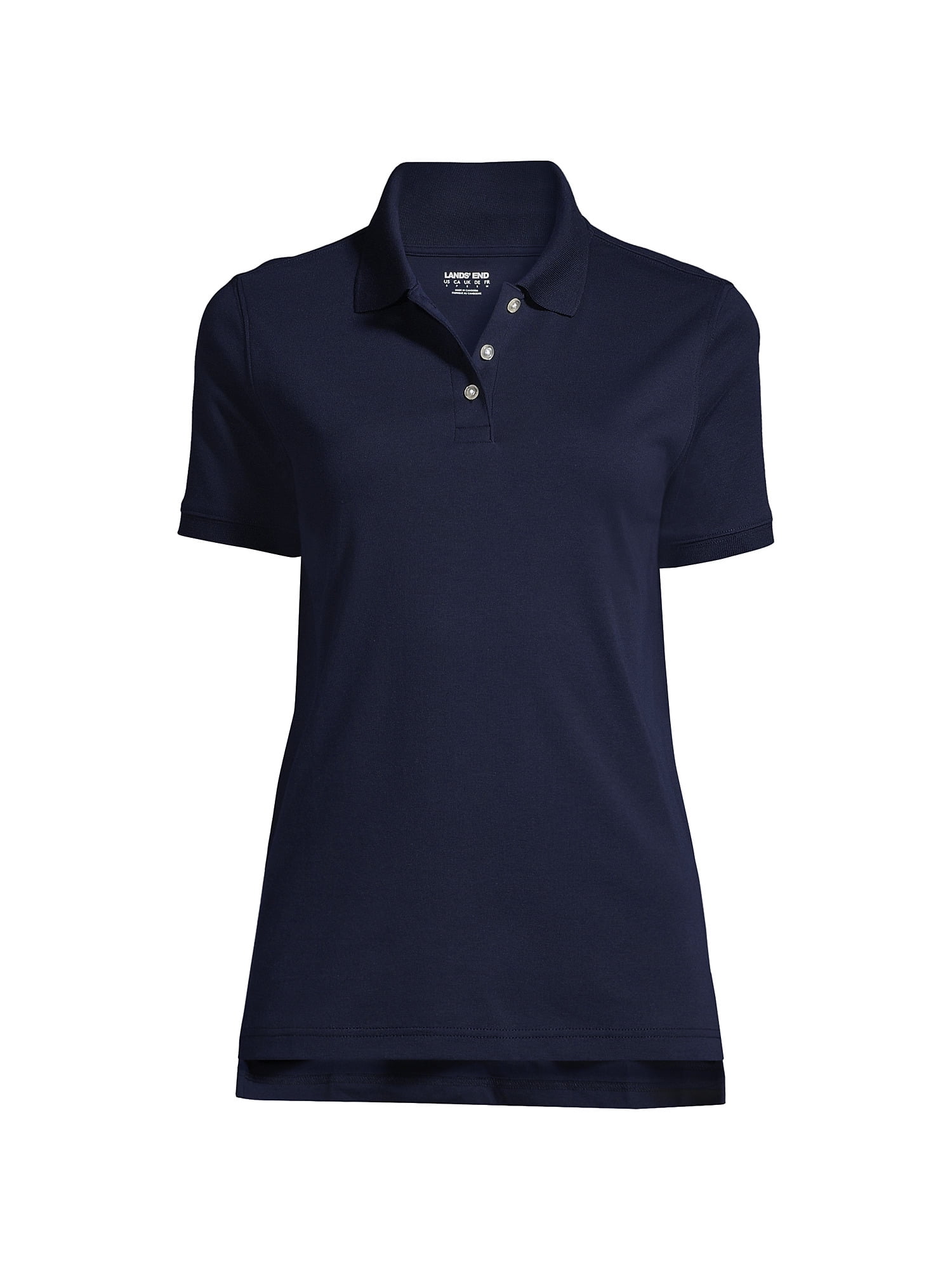 Lands' End School Uniform Women's Short Sleeve Interlock Polo Shirt ...