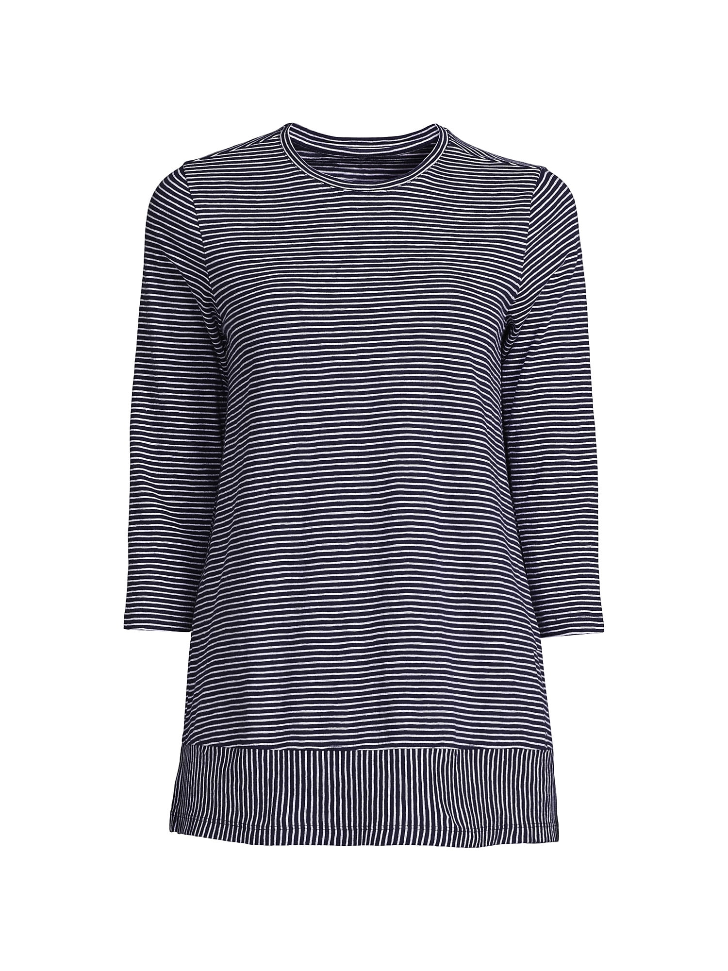 Lands' End Women's 3/4 Sleeve Slub Jersey Swing Tunic - Walmart.com
