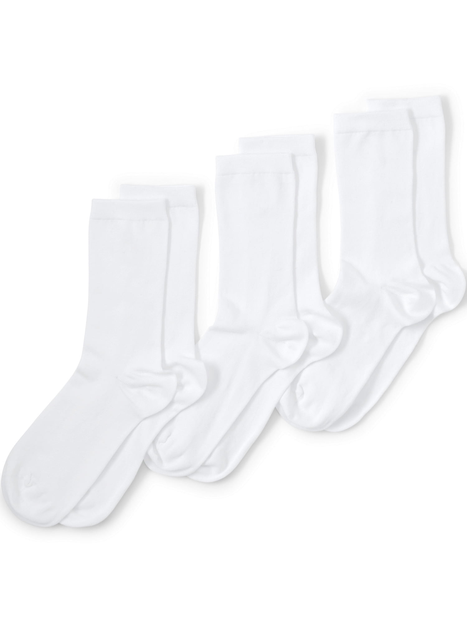 Lands' End Women's 3-Pack Seamless Toe Solid Crew Socks - Walmart.com