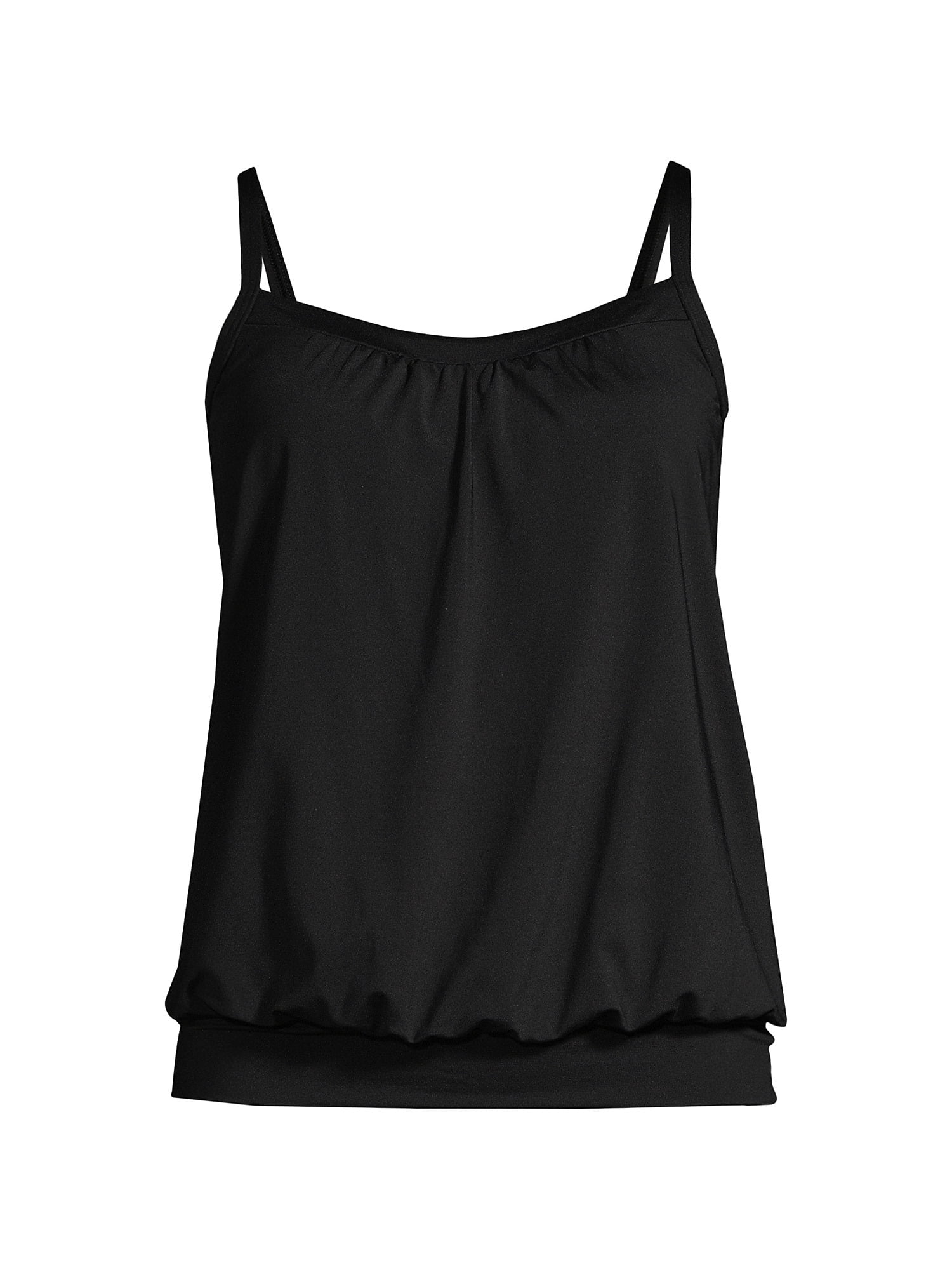 Lands' End Women's Chlorine Resistant Blouson Tankini Swimsuit Top ...