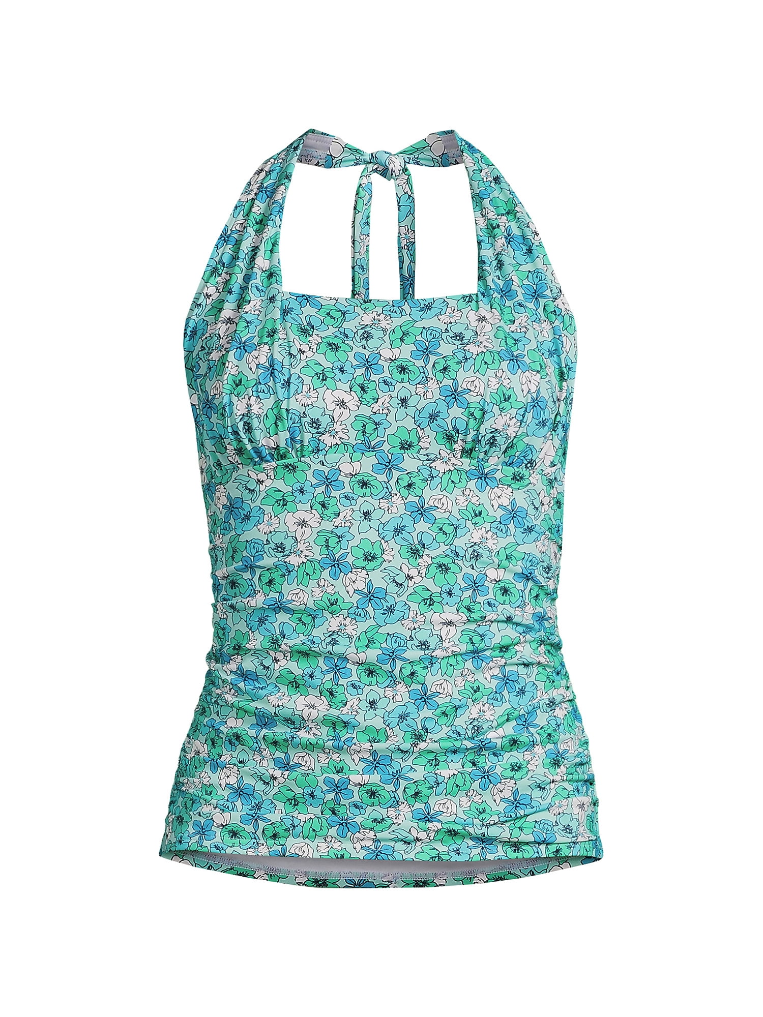 Lands' End Women's Chlorine Resistant Square Neck Halter Tankini ...
