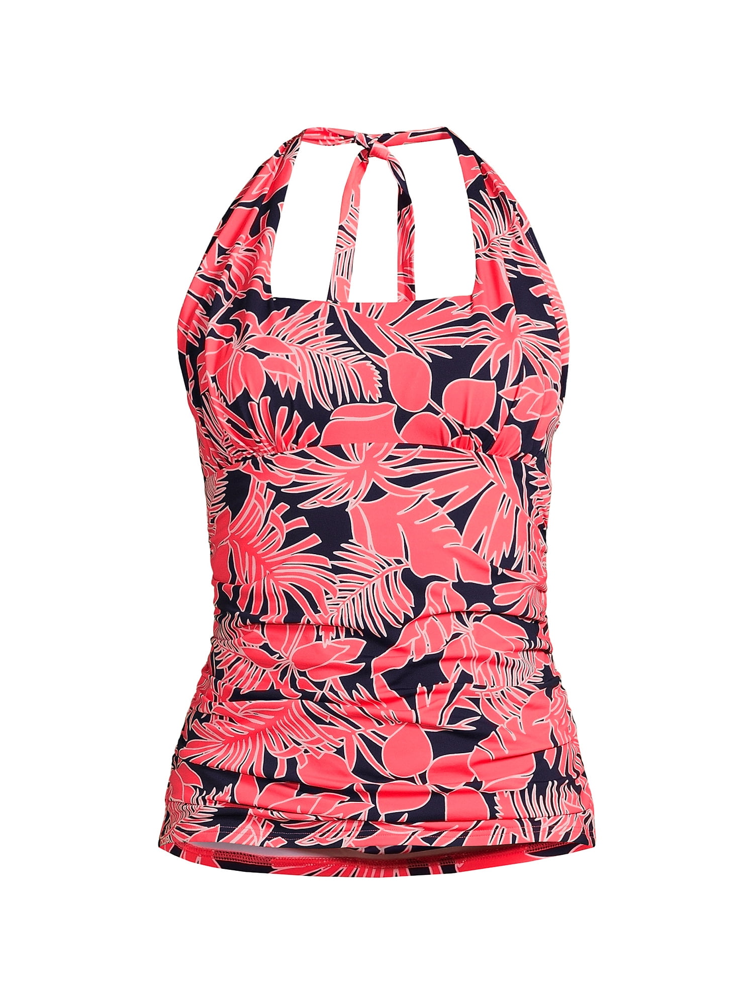 Lands' End Women's Chlorine Resistant Square Neck Halter Tankini ...