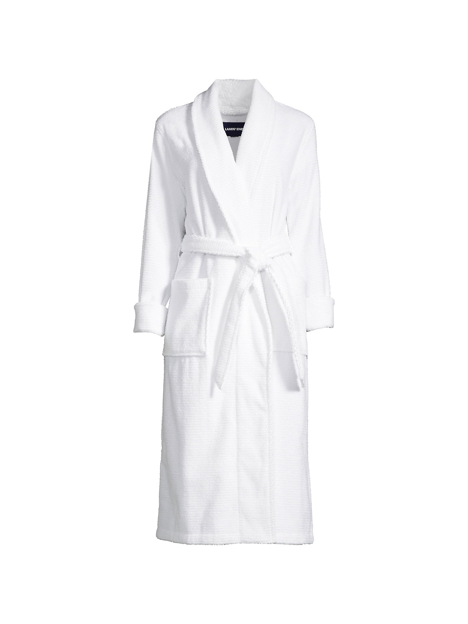 Lands' End Women's Cotton Terry Long Spa Bath Robe - Walmart.com
