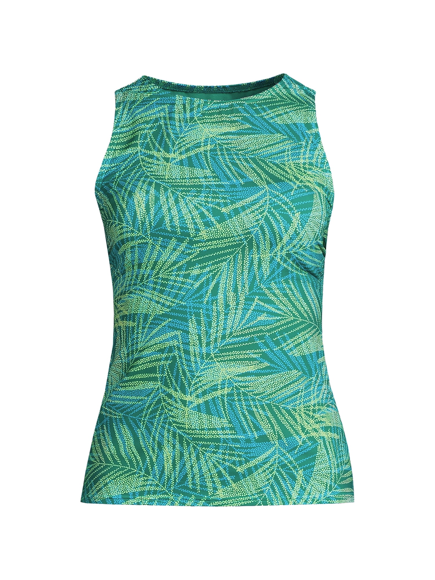 Lands' End Women's D-Cup High Neck UPF 50 Sun Protection Modest Tankini ...