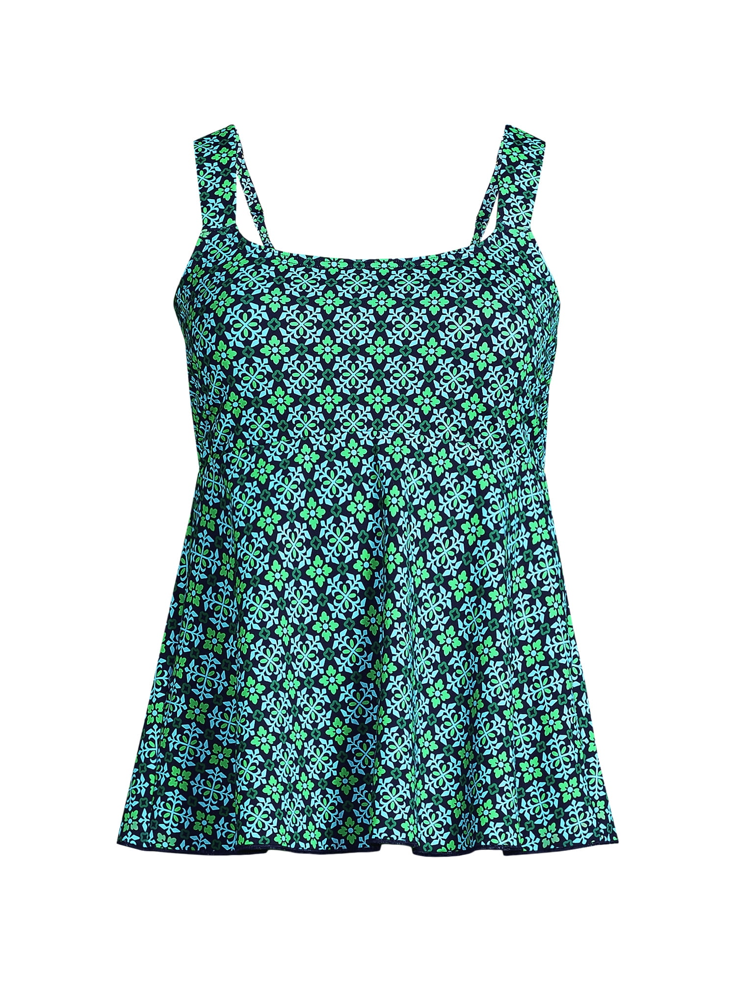 Lands' End Women's D-Cup Flutter Scoop Neck Tankini Top - Walmart.com
