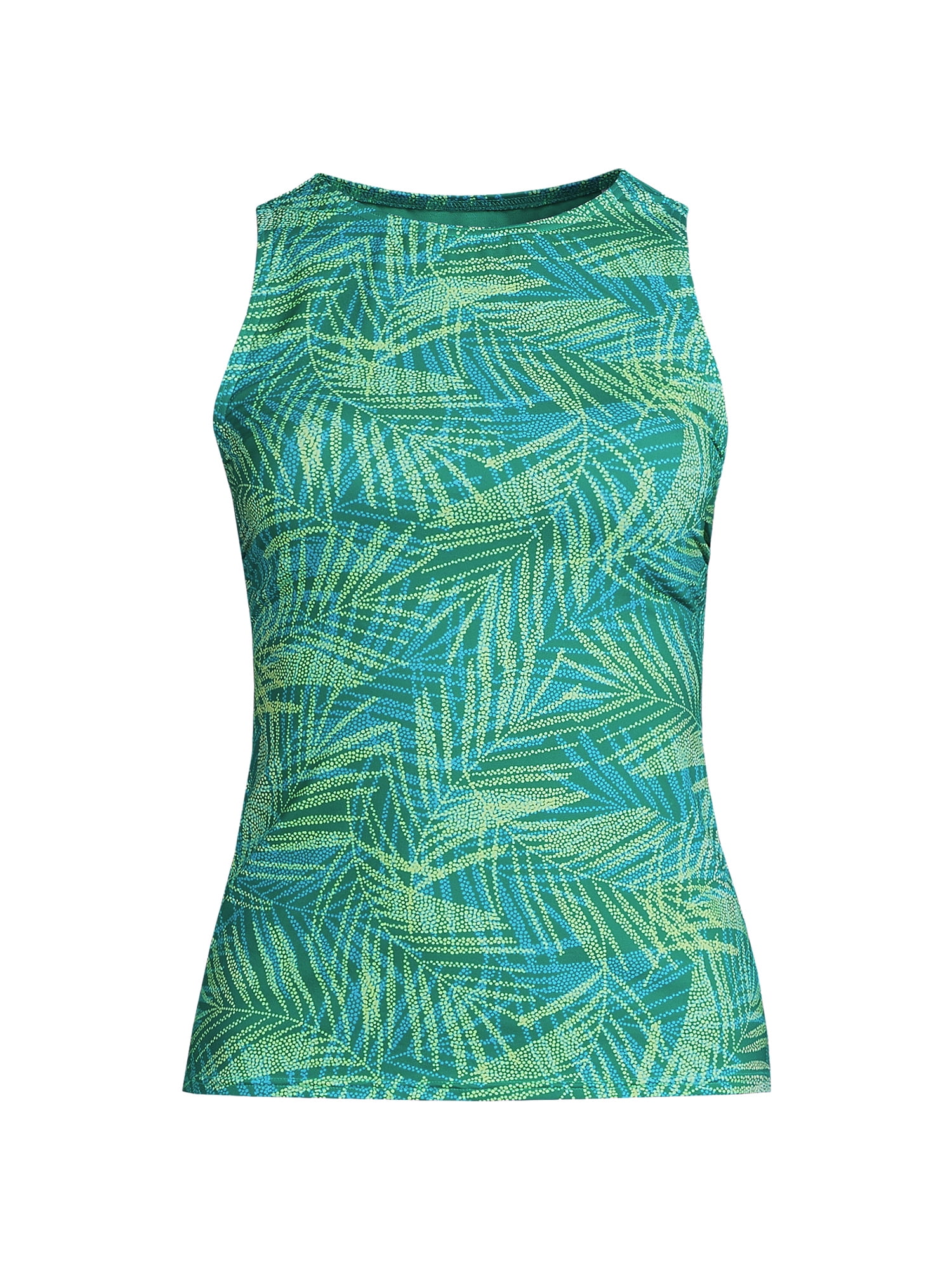 Lands' End Women's D-Cup High Neck UPF 50 Sun Protection Modest Tankini ...