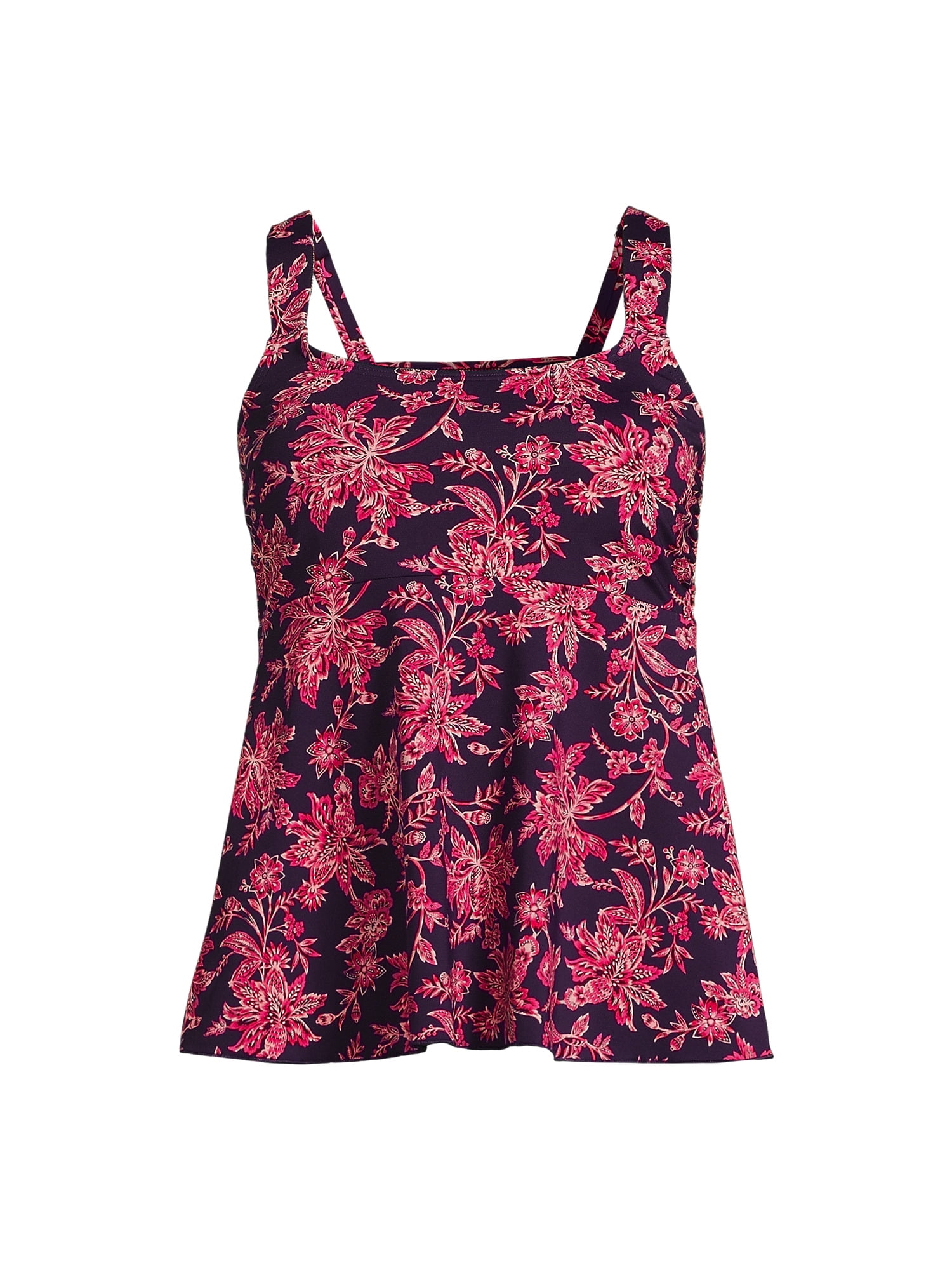 Lands' End Women's DDD-Cup Flutter Scoop Neck Tankini Top - Walmart.com