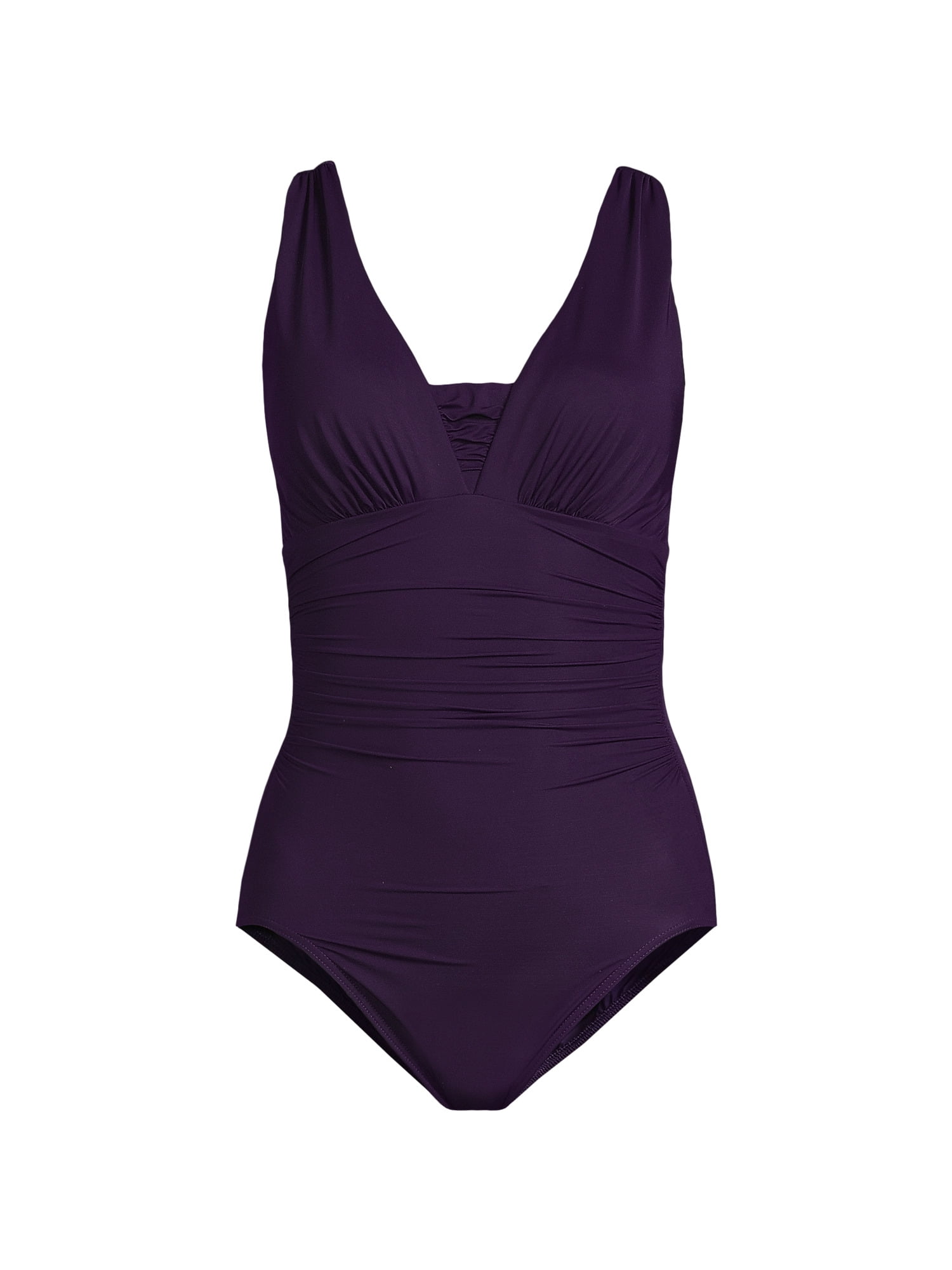 Lands' End Women's DDD-Cup Slender Suit Grecian Low Leg One Piece ...