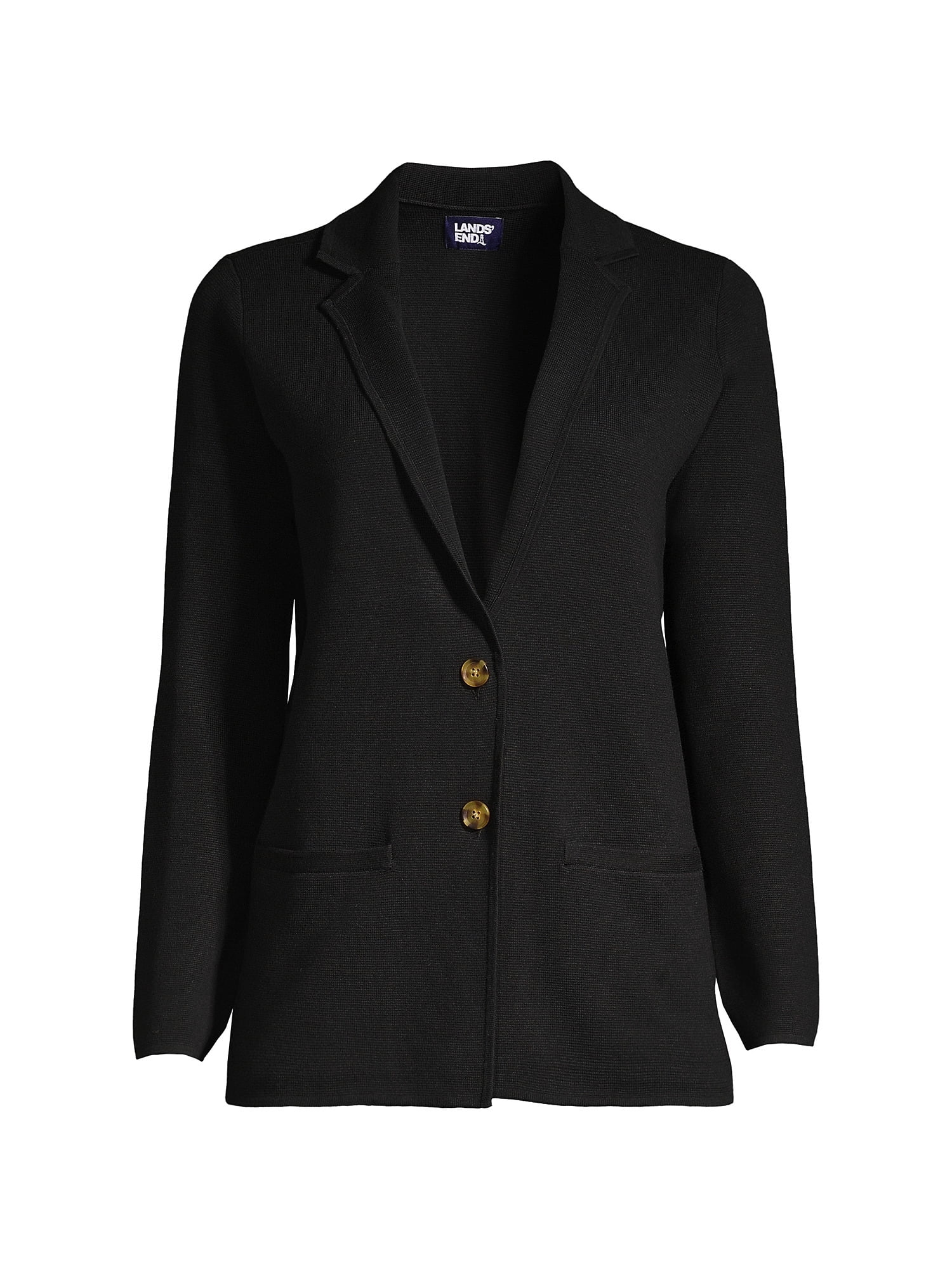 Lands' End Women's Fine Gauge Blazer Sweater - Walmart.com