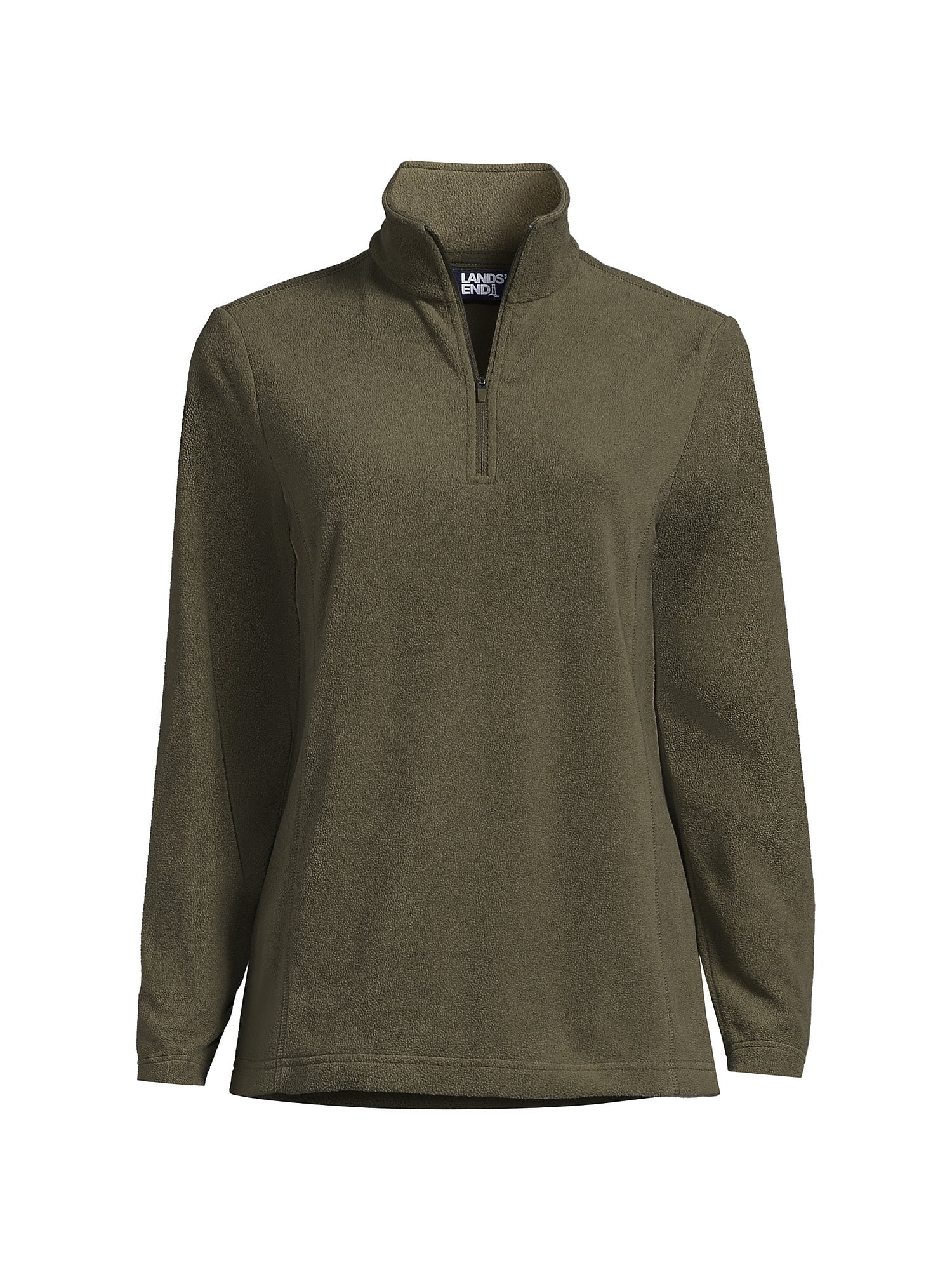 Lands' End Women's Fleece Quarter Zip Pullover - Walmart.com